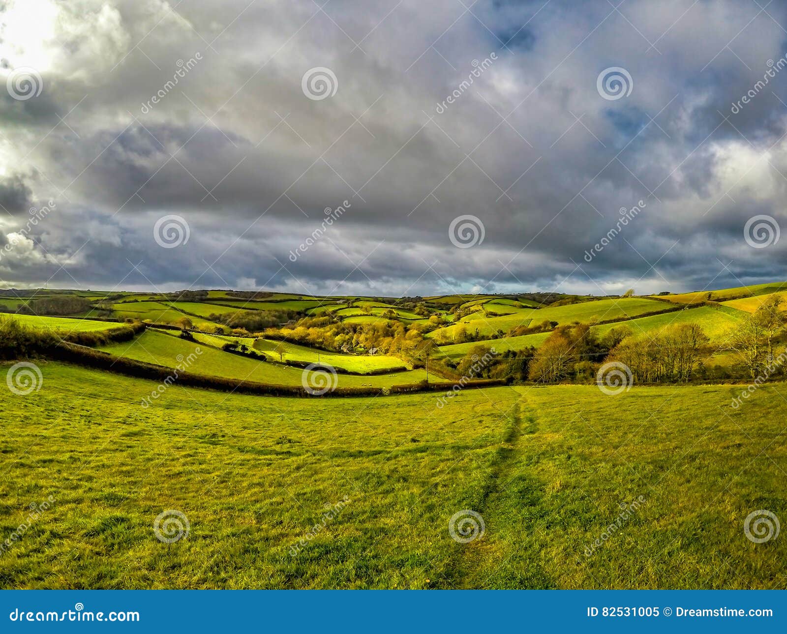 Fields of England stock image. Image of british, blue - 82531005