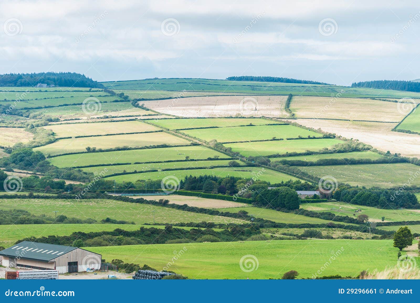 Fields in English Countryside Stock Image - Image of recedes, scenic ...