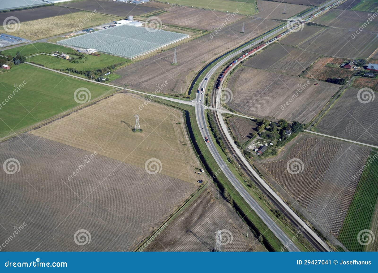Fields, farms, railroad stock image. Image of plant, richmond - 29427041
