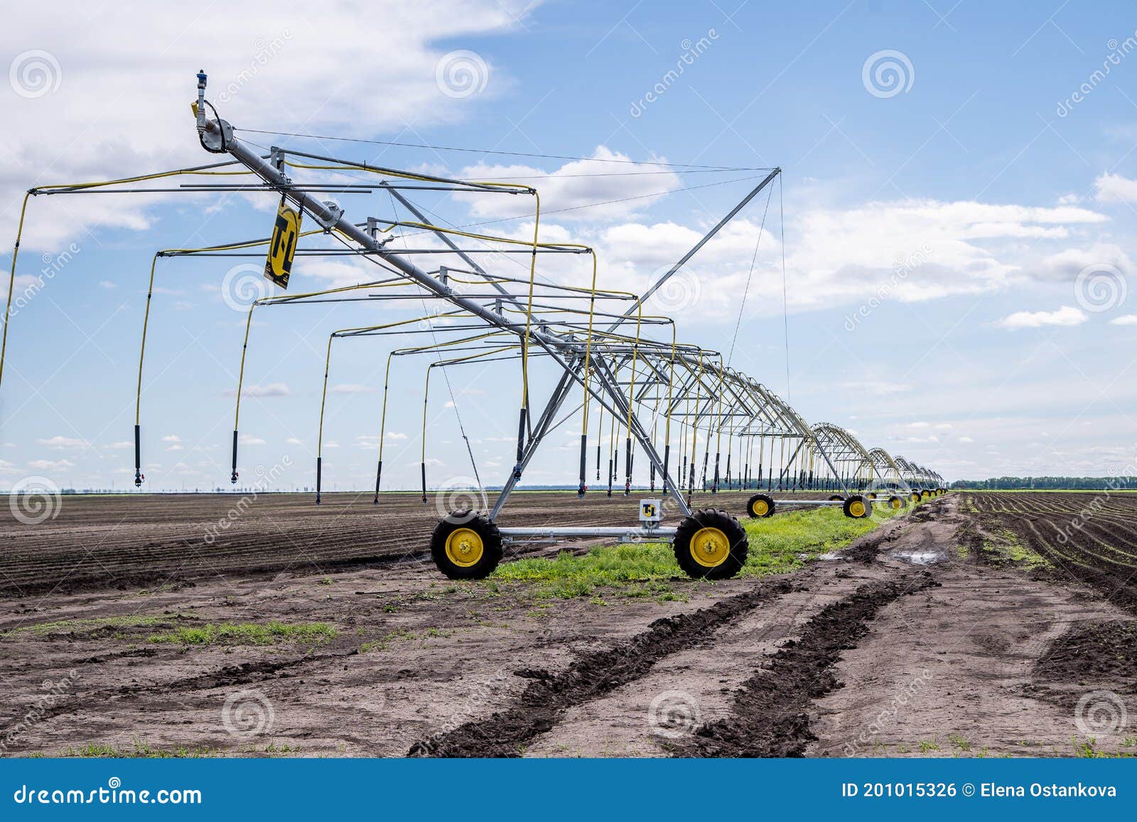 Fields with an Irrigation System Stock Photo - Image of equipment ...