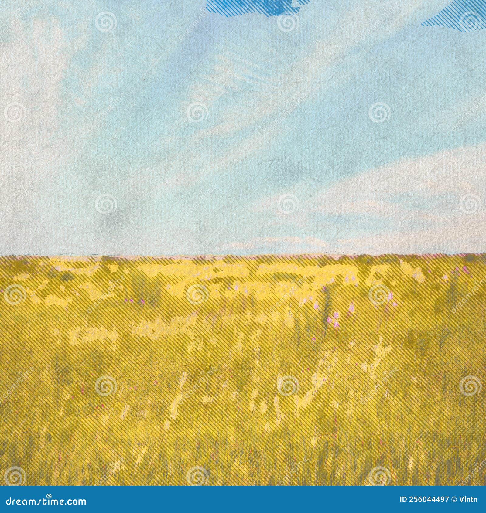 In the Fields, Old Retro Background Stock Image - Image of peaceful ...