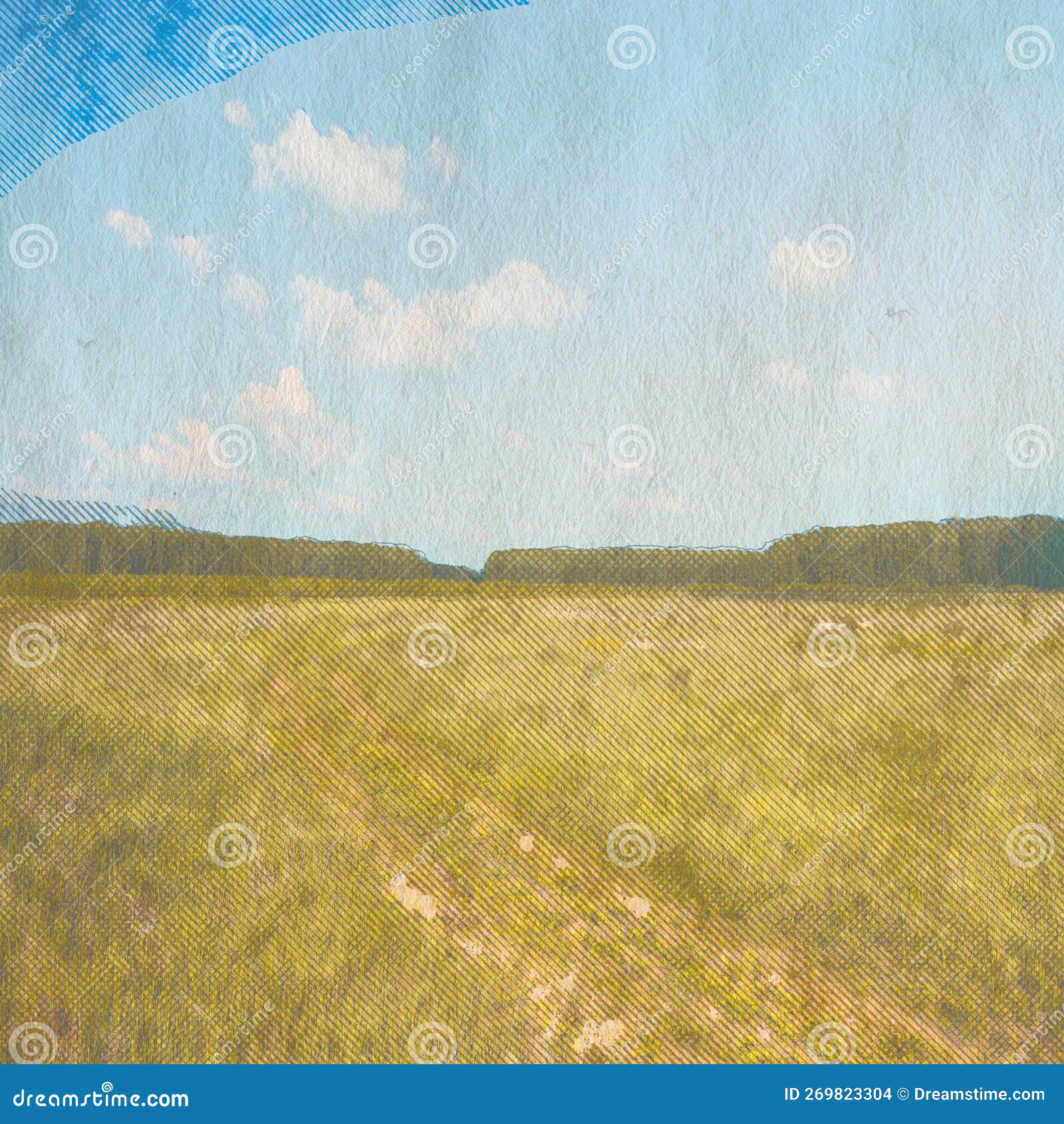 In the Fields, Old Retro Background Stock Photo - Image of rural ...