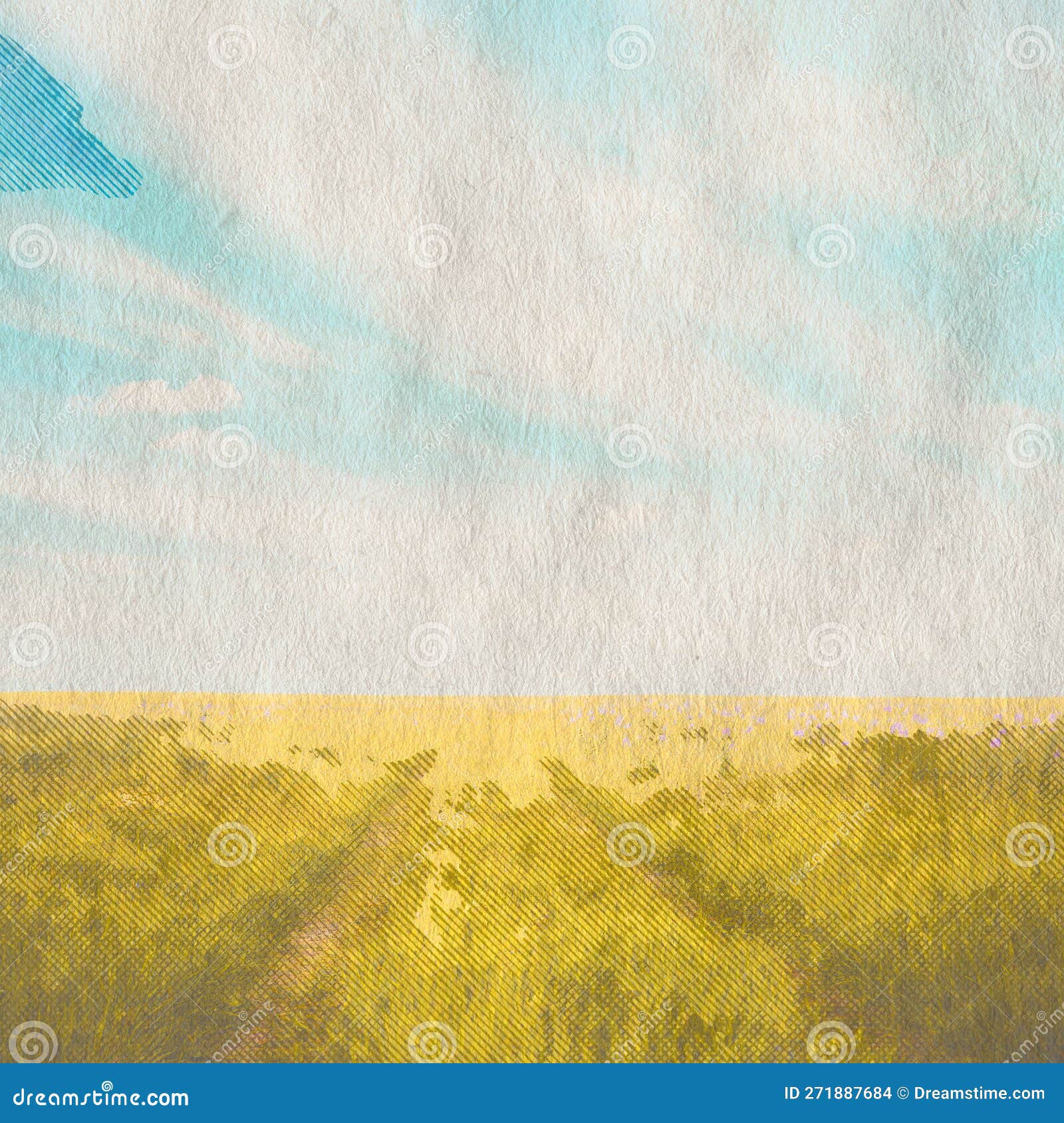In the Fields, Old Retro Background Stock Photo - Image of paper, rural ...