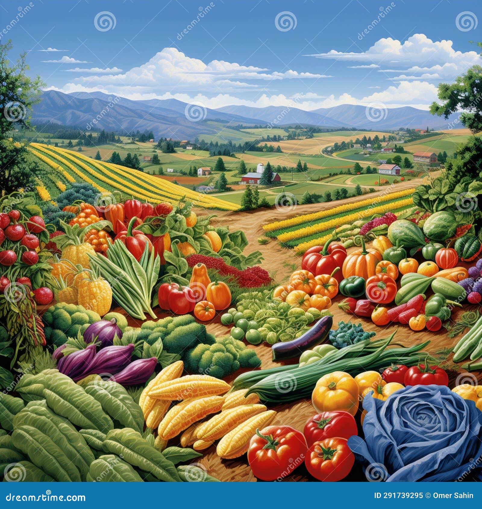 Fields of Plenty: a Prosperous Array of Crops Stock Image - Image of ...