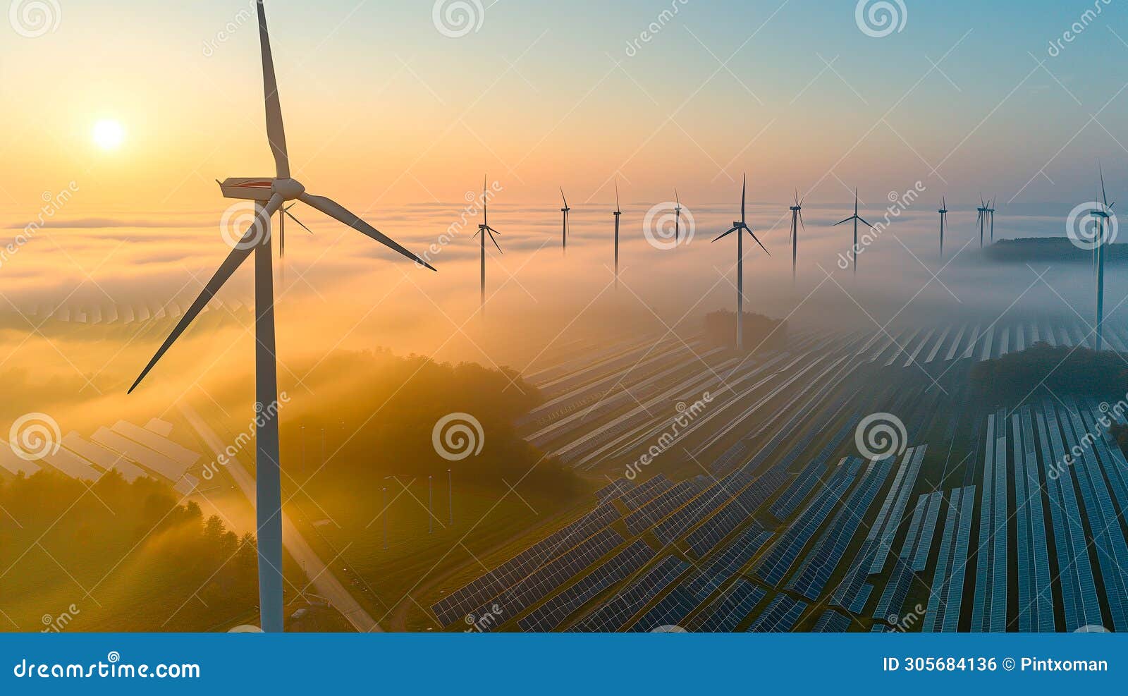 Fields of Renewable and Alternative Energies, Solar Energy and Wind ...