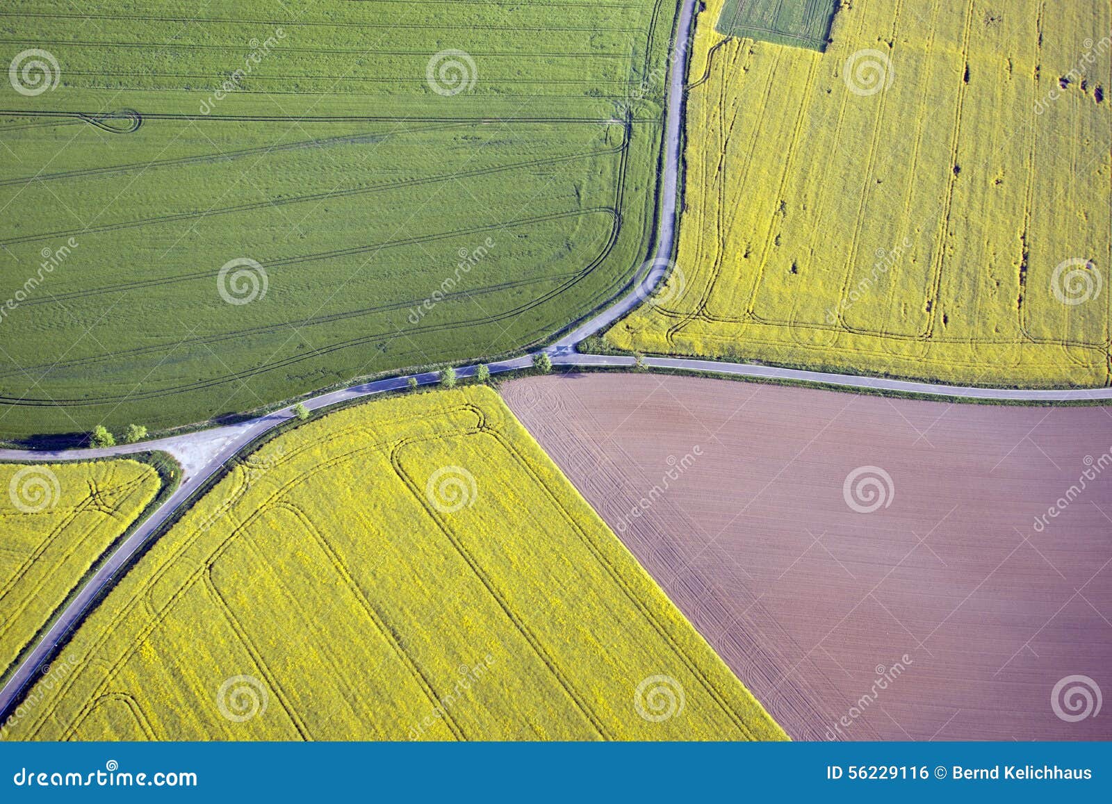 Fields and Roads from Above Stock Photo - Image of health, farming ...