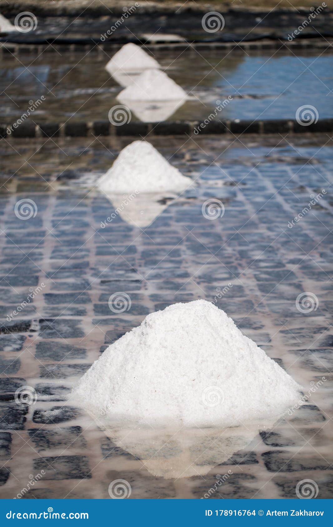 Fields of Salt on the Shores of the Indian Ocean in Mauritius. the ...
