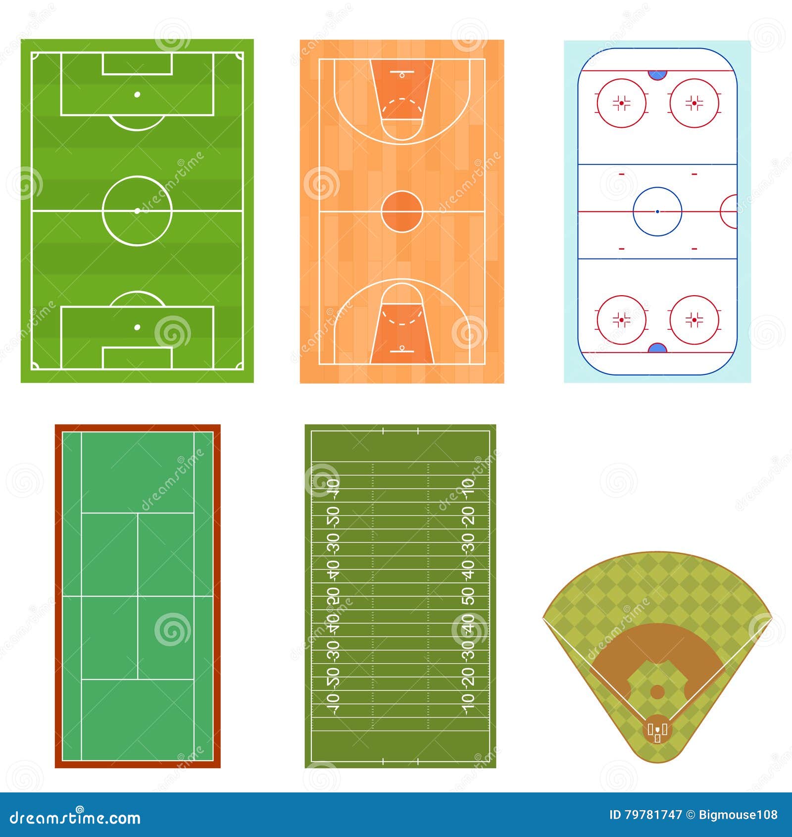 Fields Set Isometric View. Vector Stock Vector - Illustration of ...