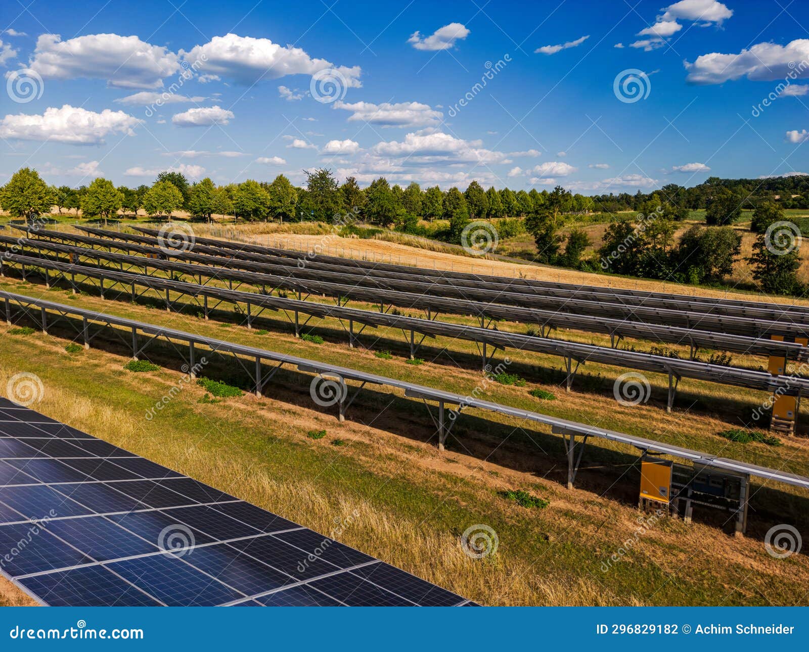 Fields with Solar Modules in the Countryside Stock Photo - Image of ...