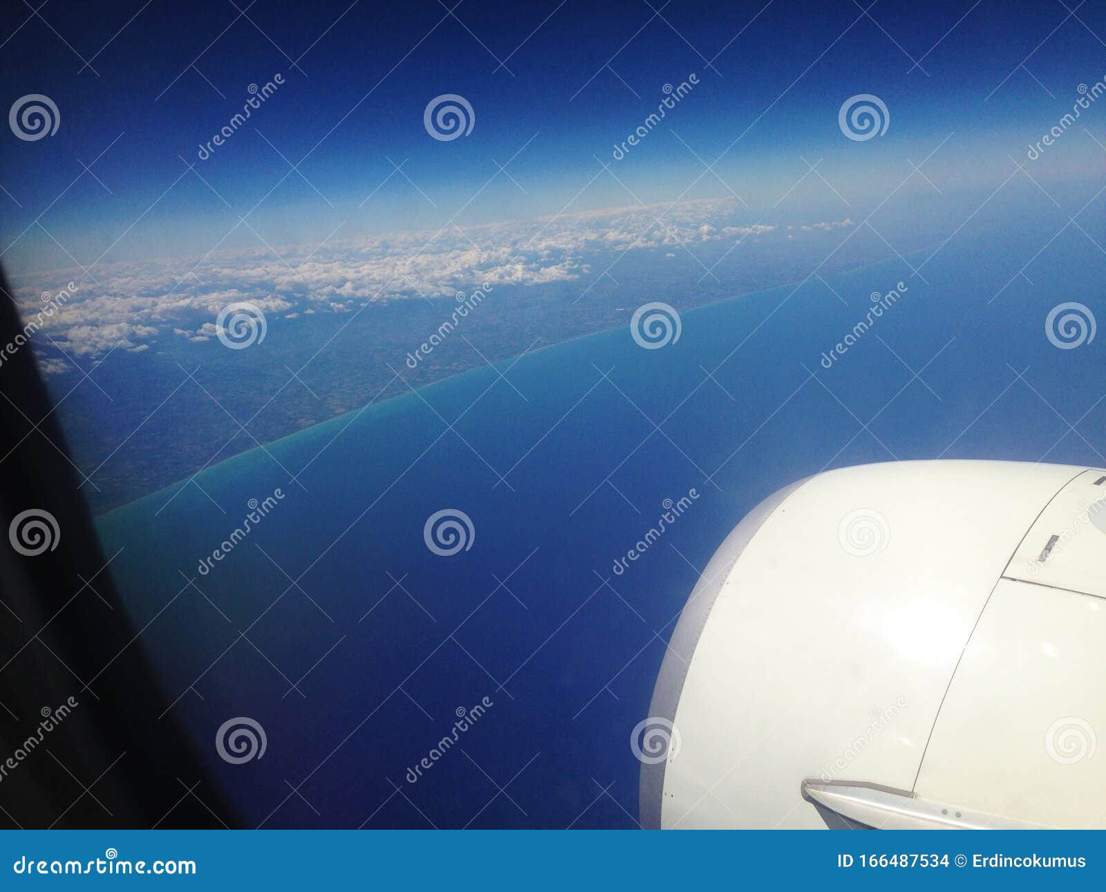 Fields View from Plane Window Stock Photo - Image of cloud, aerial ...