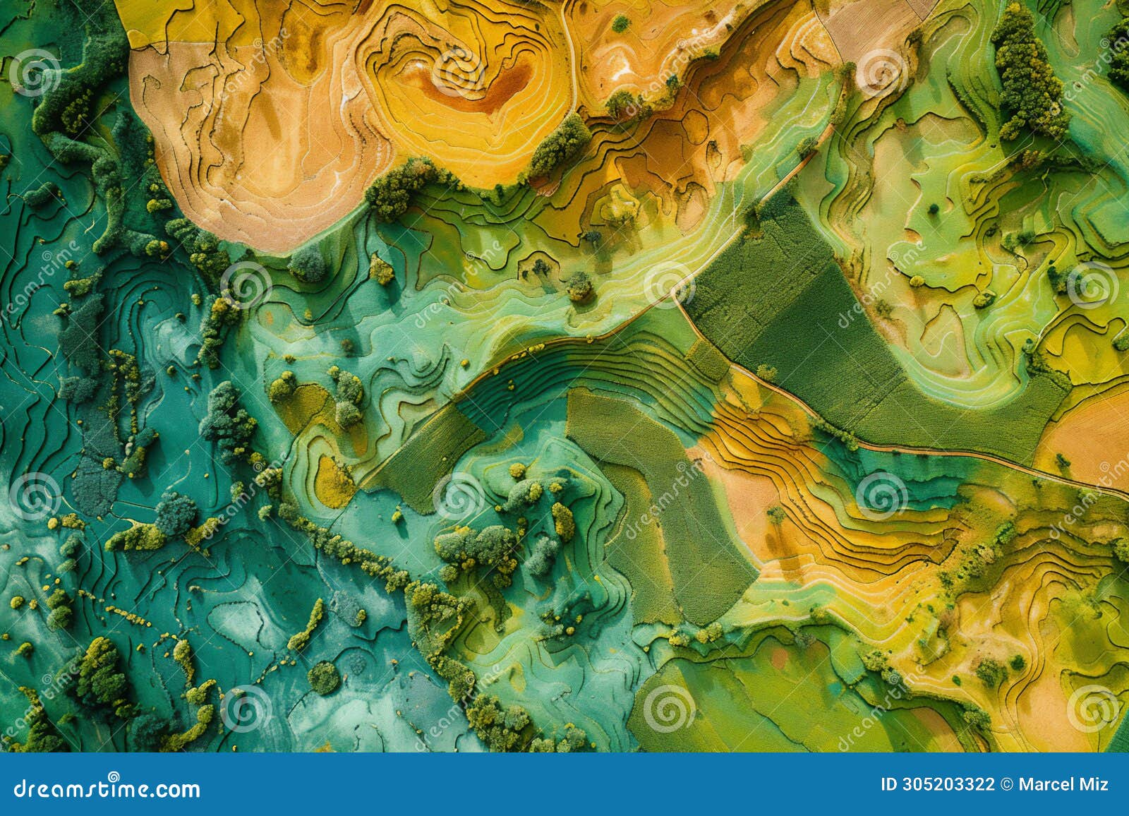 Map of Agricultural Fields Made with LIDAR Technology. GIS Product Made ...