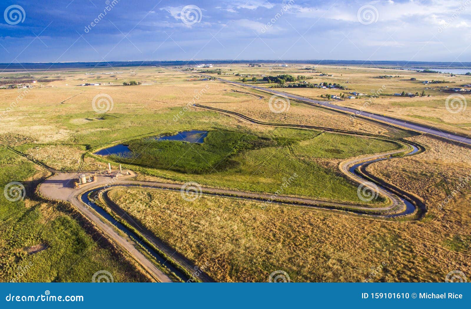 Meandering road stock photo. Image of grassland, road - 159101610