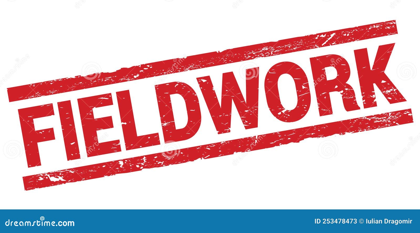 FIELDWORK Text on Red Rectangle Stamp Sign Stock Illustration ...