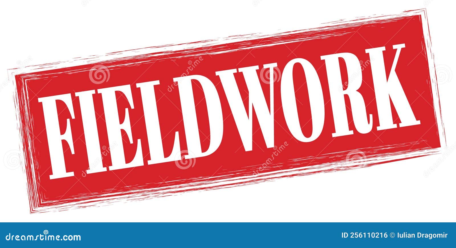 FIELDWORK Text Written on Red Stamp Sign Stock Illustration ...