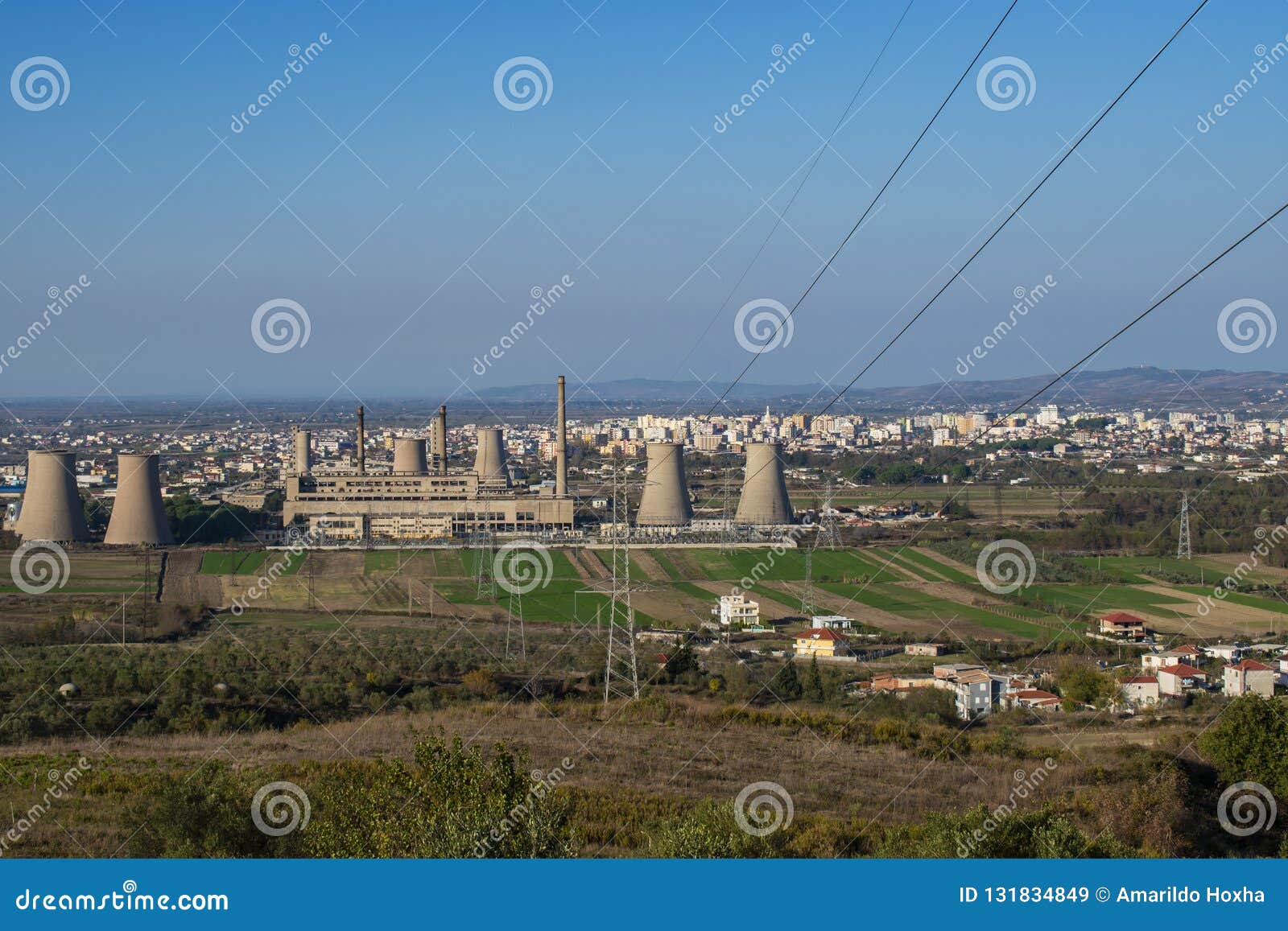 Fier City Albania stock image. Image of steam, ruins - 131834849