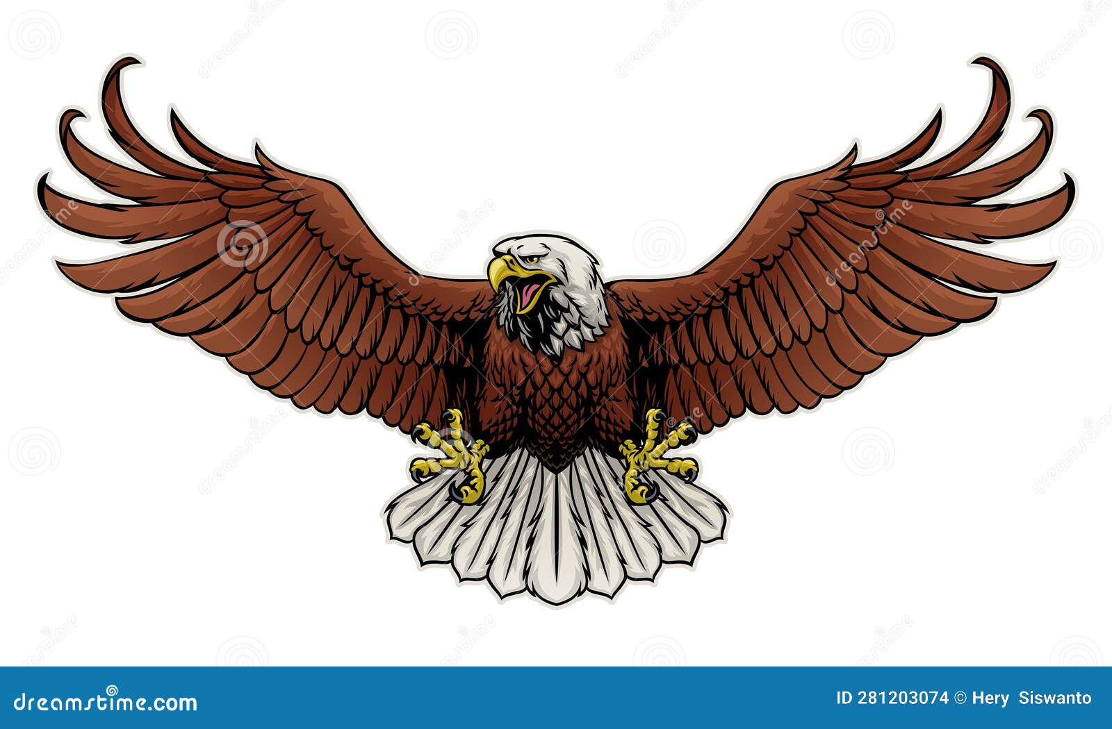 Eagle Spread His Wings Cartoon Vector | CartoonDealer.com #106704805 Eagle Spread His Wings Cartoon Vector | CartoonDealer.com #106704805