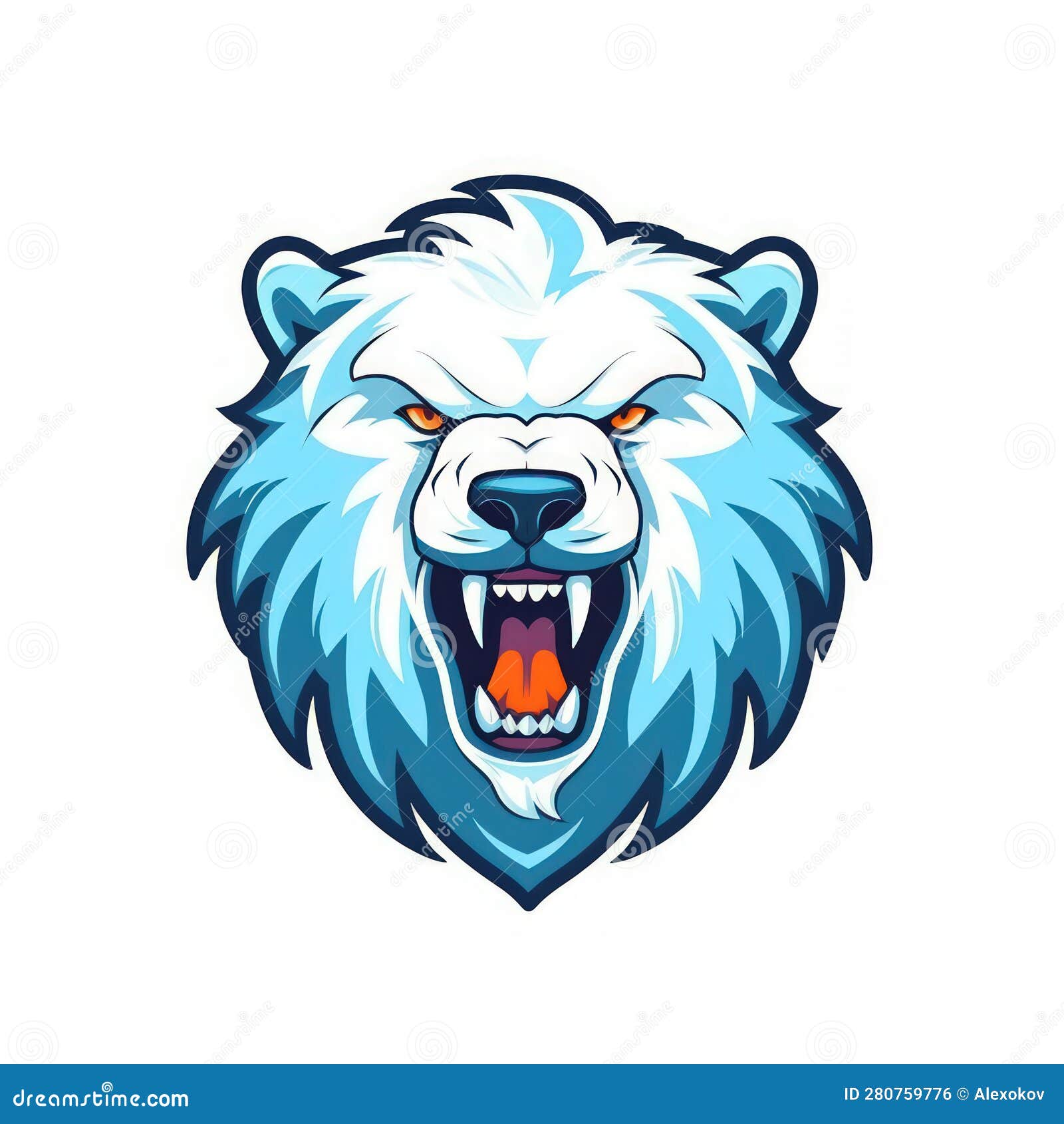 Fierce Bear Esports Logo on White Background . Stock Illustration ...