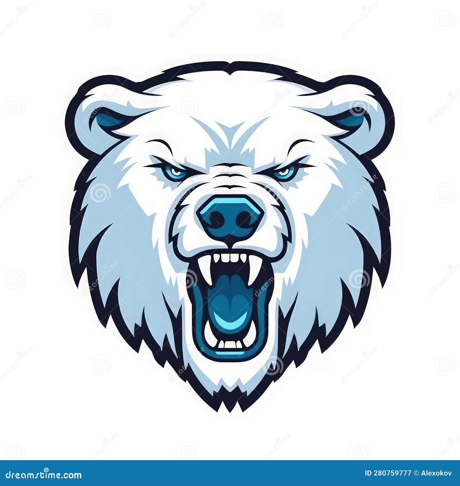 Fierce Bear Esports Logo on White Background . Stock Illustration ...