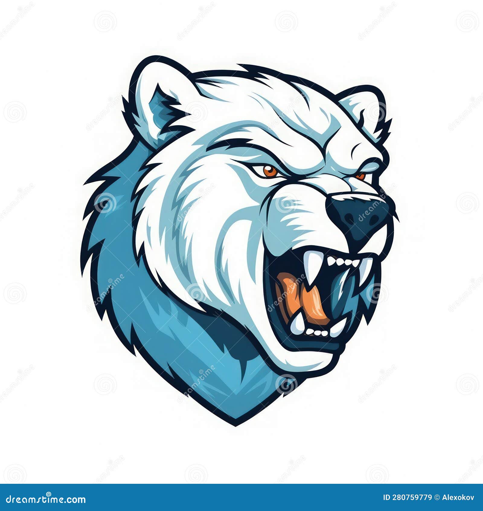Fierce Bear Esports Logo on White Background . Stock Illustration ...