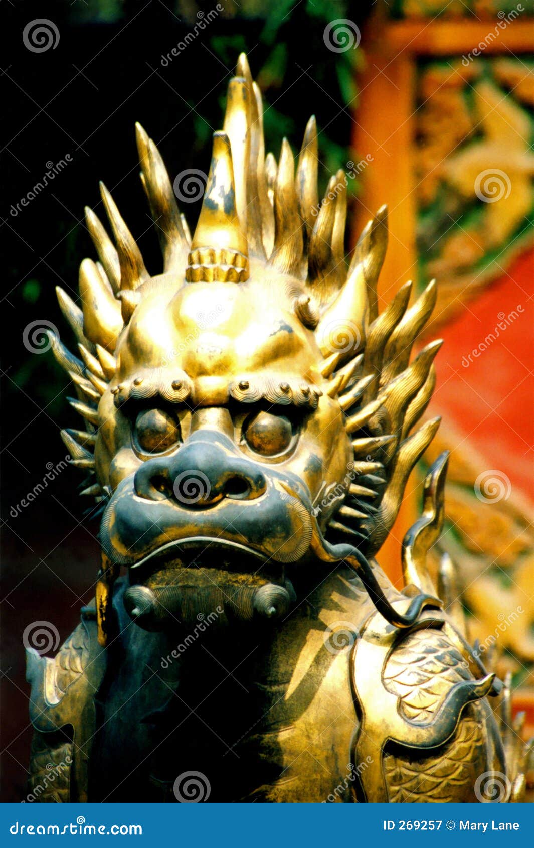 Fierce Beast stock image. Image of beast, bronze, eastern - 269257