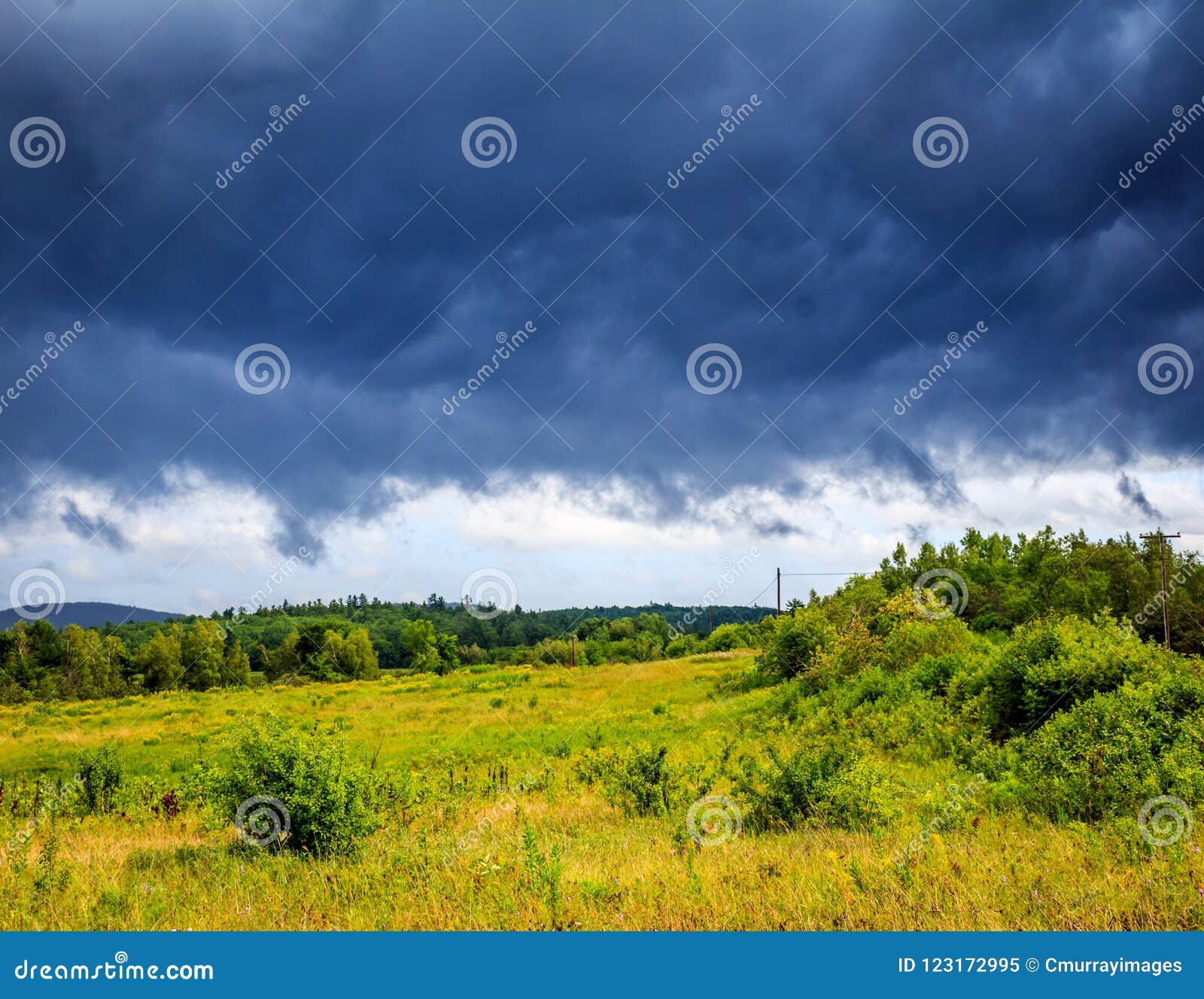Fierce Black Storm Clouds Moving in Stock Image - Image of hits, fields ...