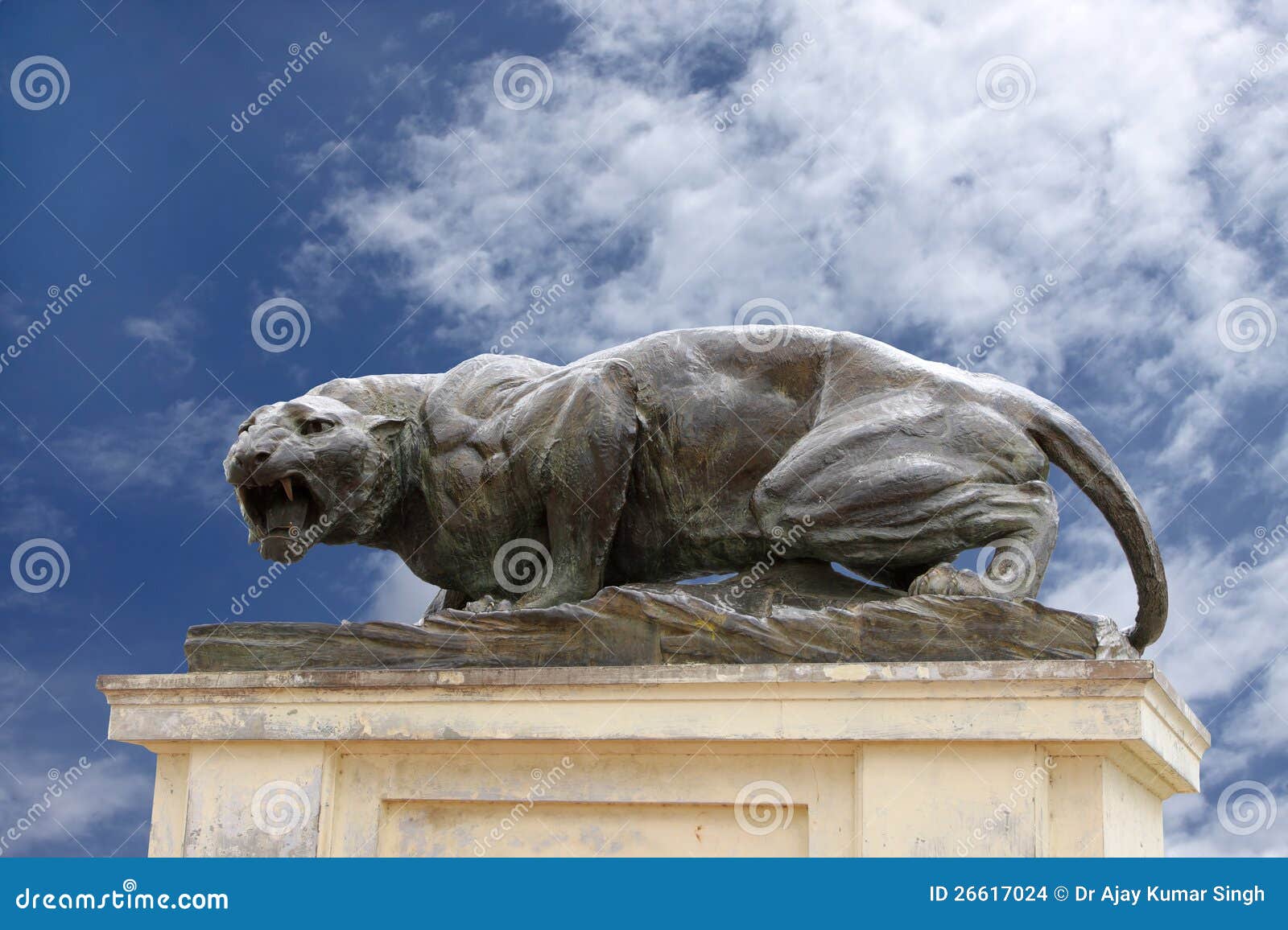 A Fierce Bronze Tiger Sculpture at Mysore Palace Stock Photo - Image of ...