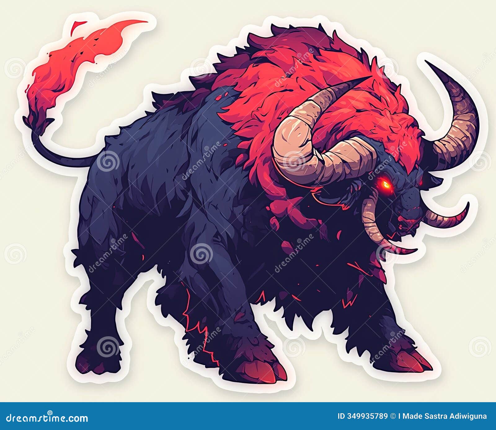 Fierce Bull Head Vector Illustration For Strength And Power Themes ...