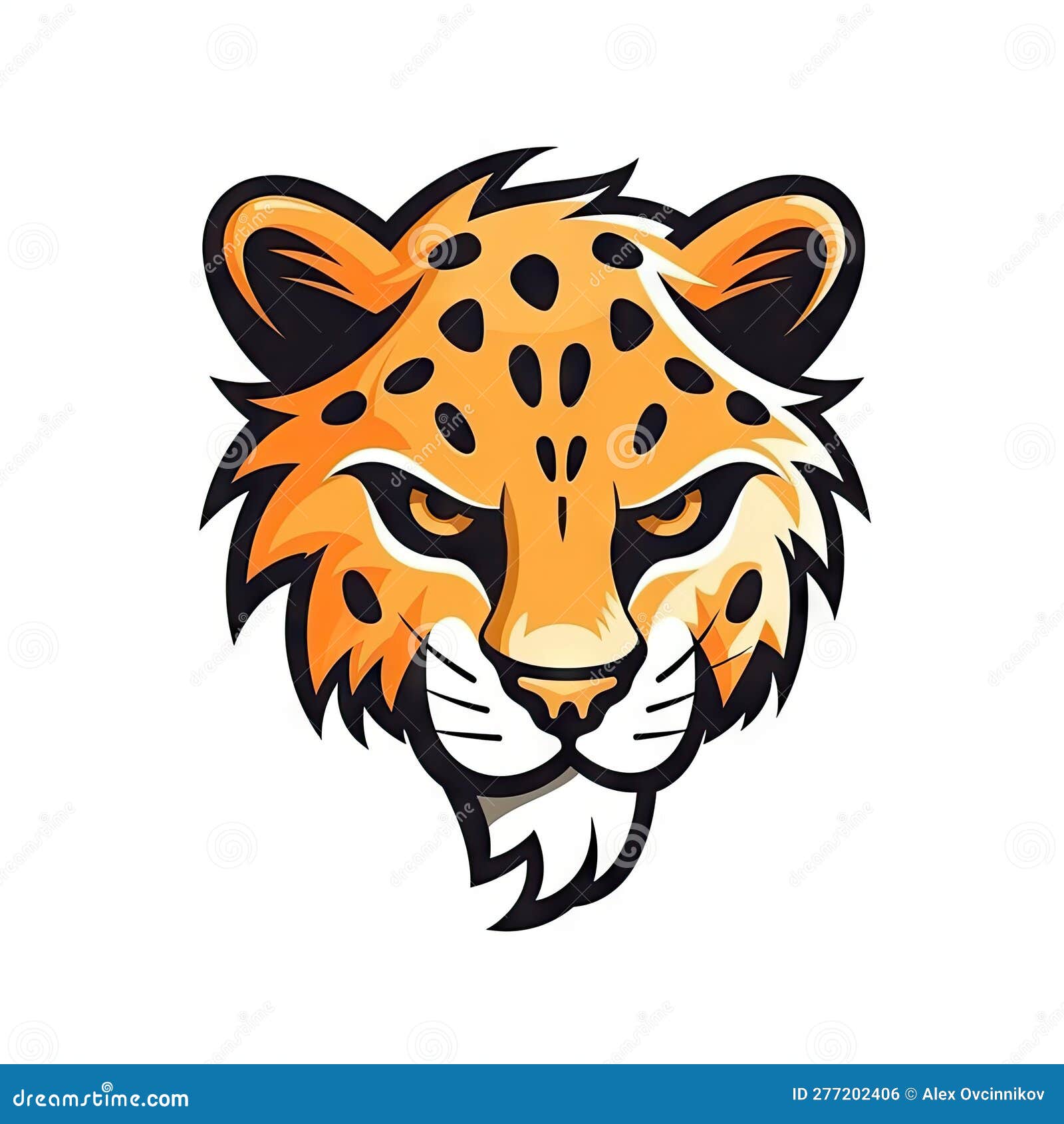 Fierce Cheetah Head Logo for Esports. Stock Illustration - Illustration ...