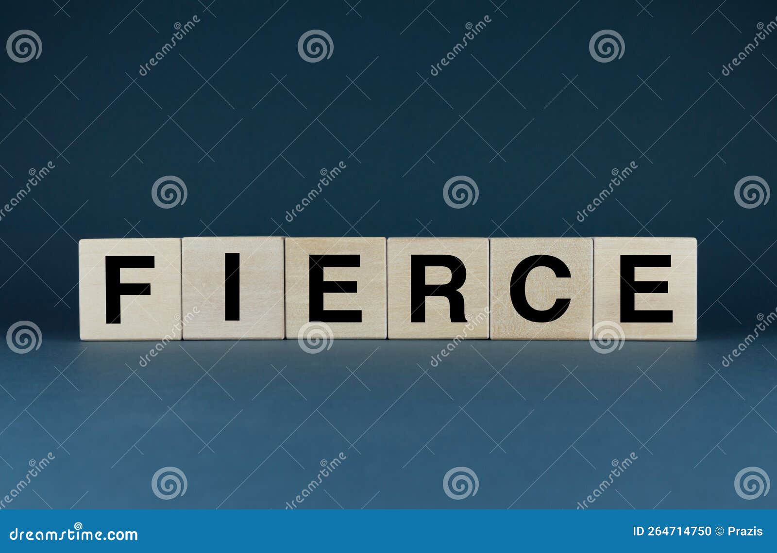 Fierce. Cubes Form the Word Fierce Stock Photo - Image of feelings ...