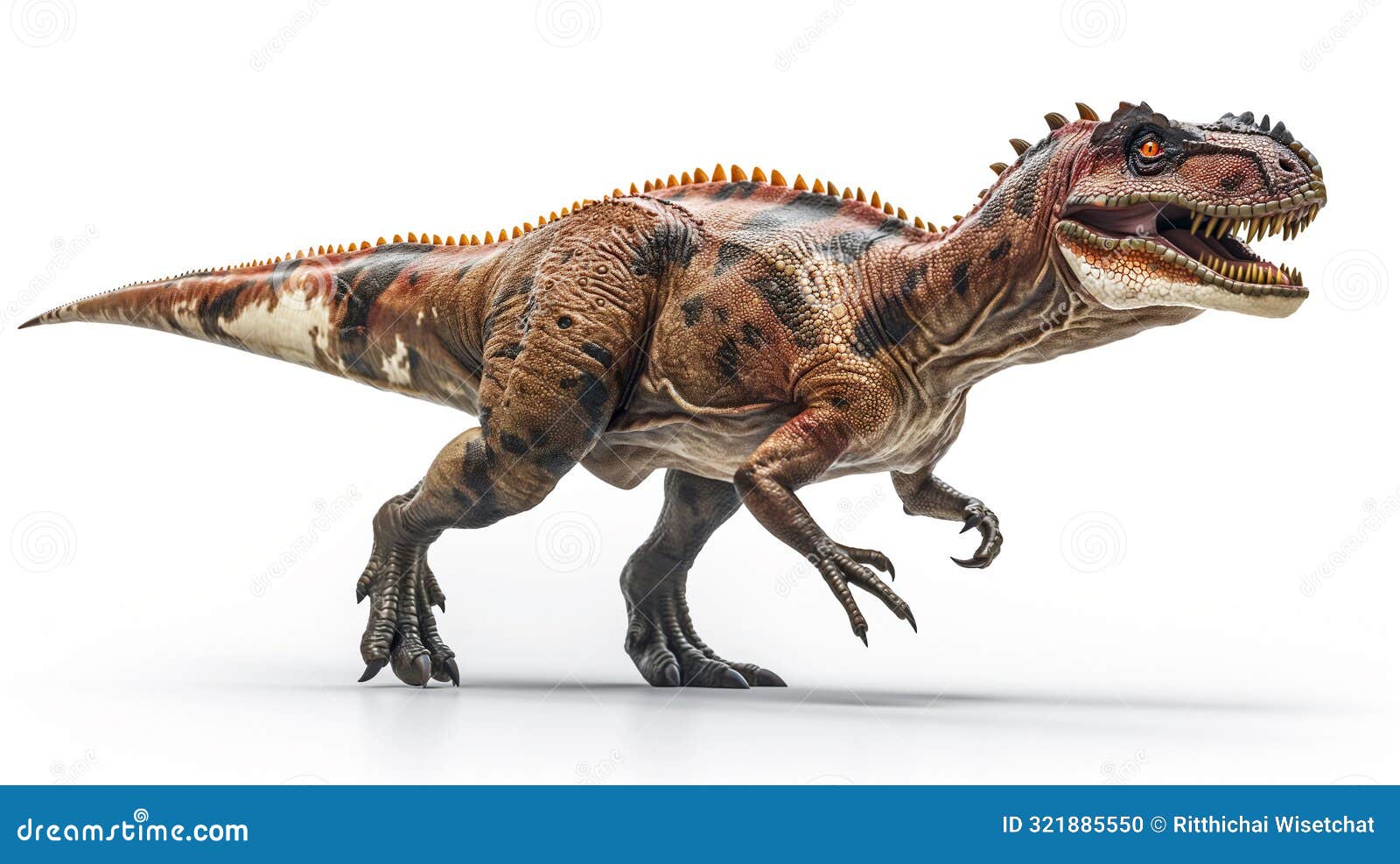 A Fierce, Detailed Rendering of a Roaring Carnotaurus Dinosaur with ...