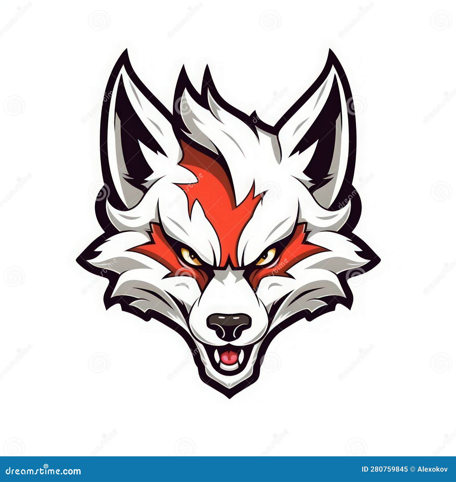Fierce Dingo Esports Logo on White Background . Stock Illustration ...