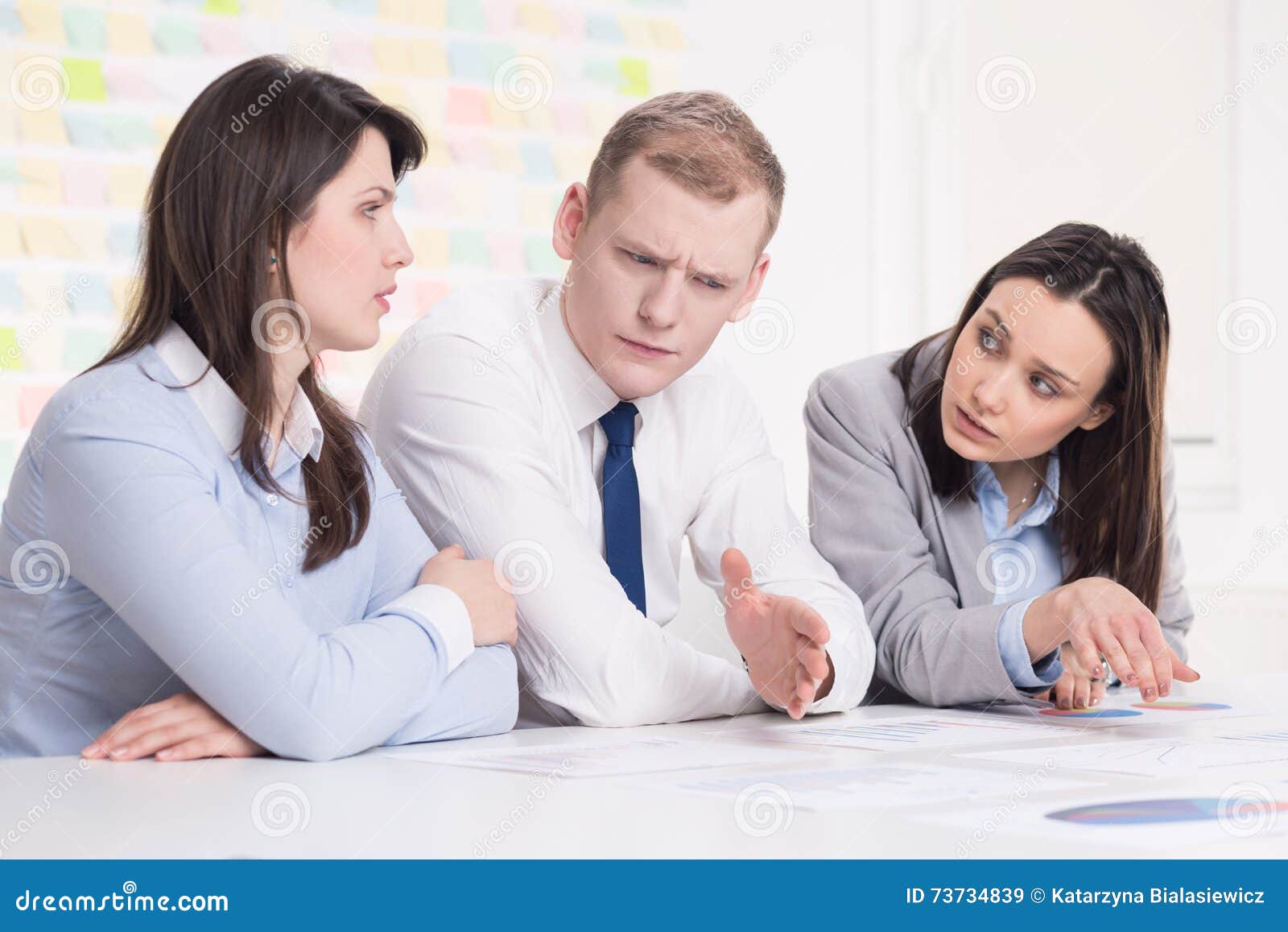 Fierce discussion at work stock image. Image of partner - 73734839