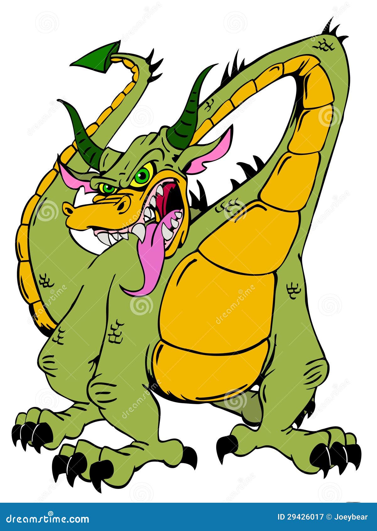 Fierce Dragon stock vector. Illustration of monster, creature - 29426017