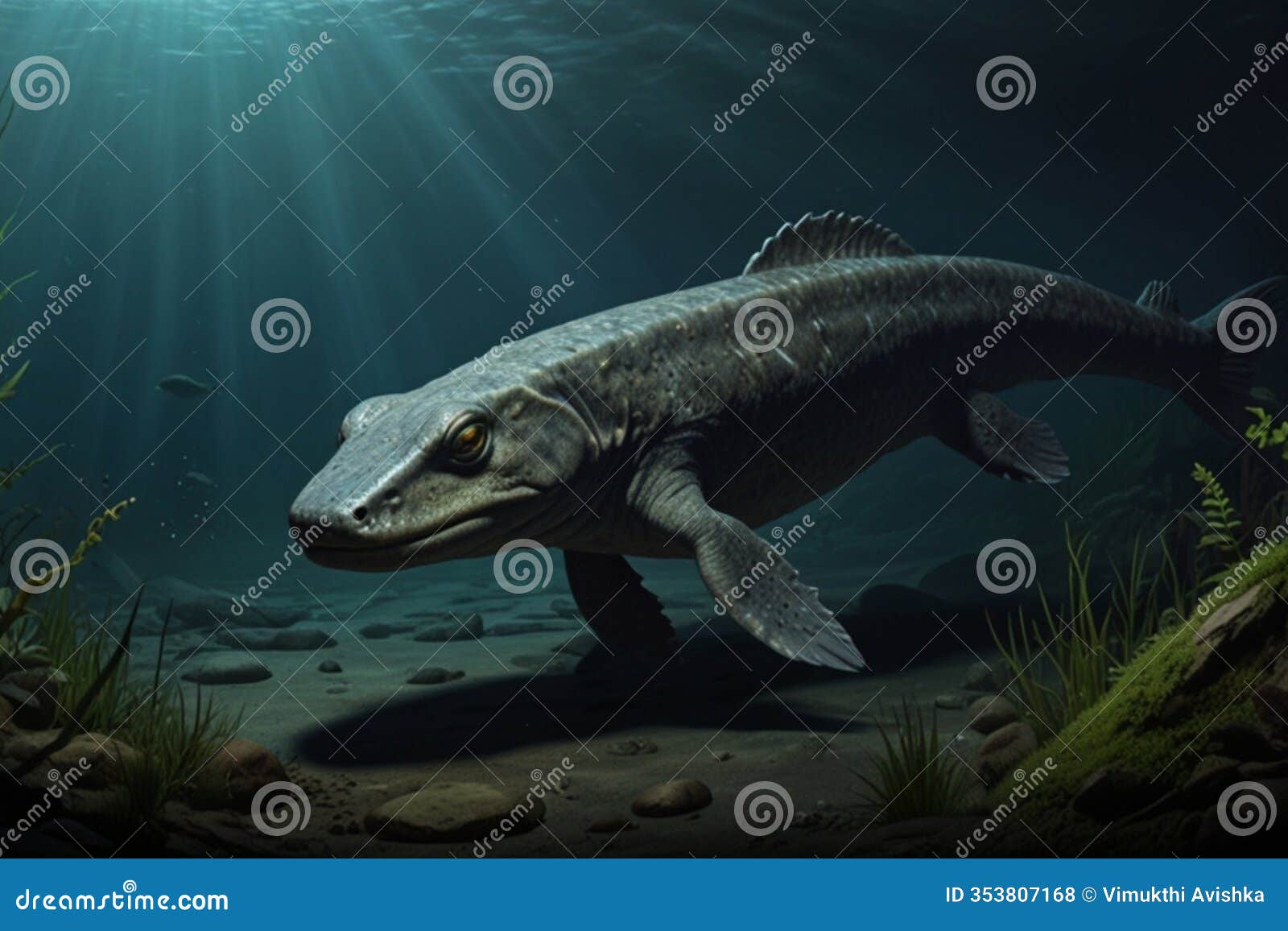 "Fierce Dunkleosteus: Apex Predator of the Devonian Era" Stock ...