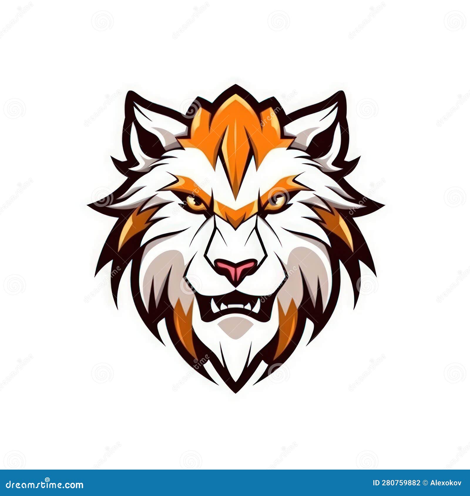 Fierce Exotic Animal Head Logo . Stock Illustration - Illustration of ...