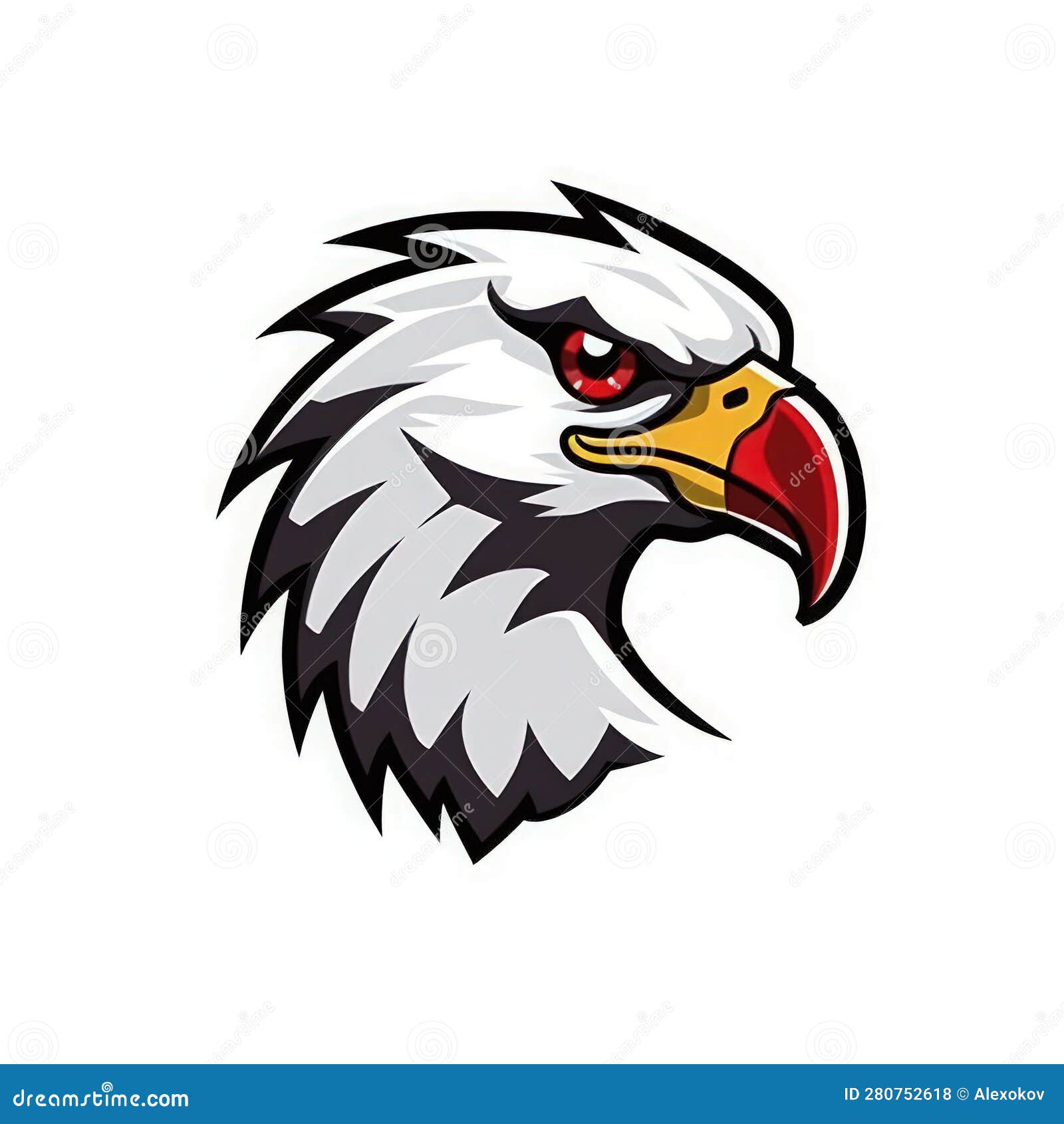 Fierce Falcon Esports Logo on White Background . Stock Illustration ...
