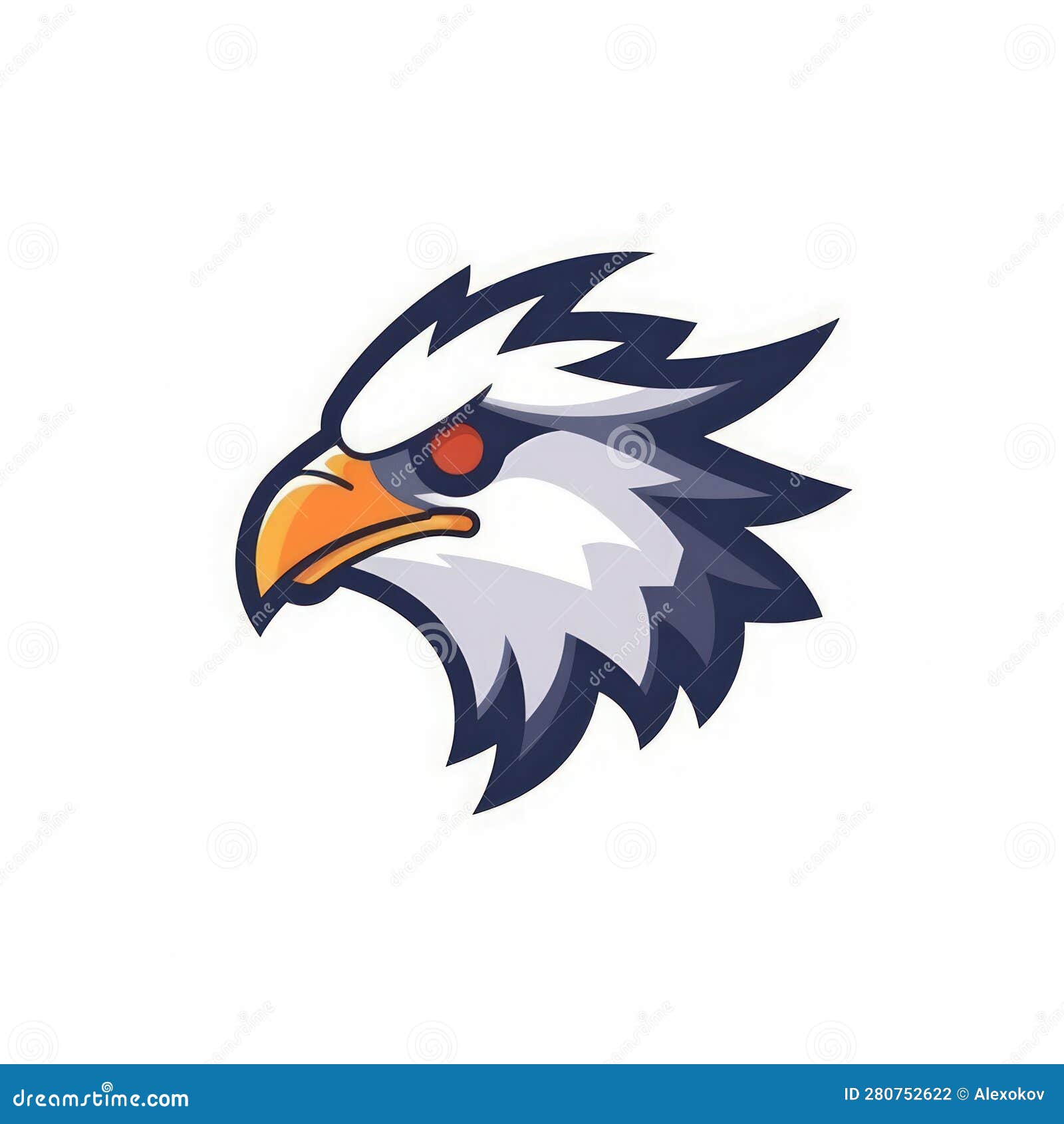 Fierce Falcon With Penetrating Eyes On A Perch. Royalty-Free Stock ...