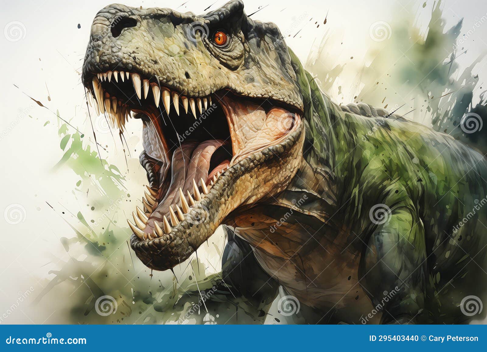 Fierce and Ferocious: a Dinosaur S Angry Expression Captured in Stock ...