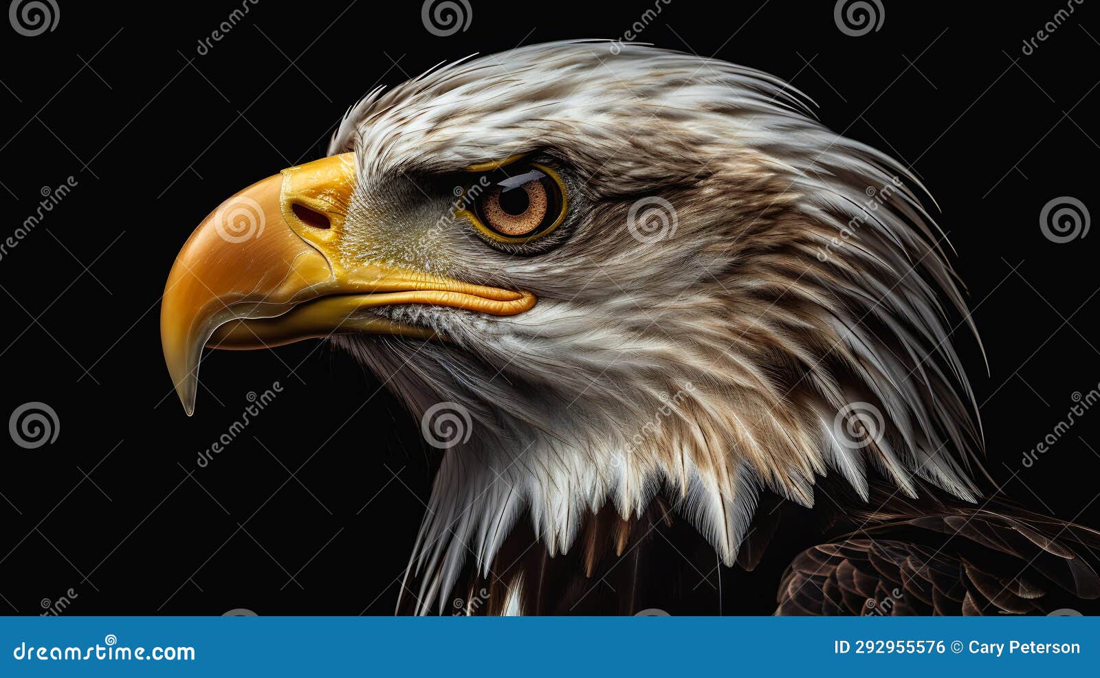 Fierce Fury: a Closeup Glimpse of a Determined Bald Eagle S Inte Stock ...