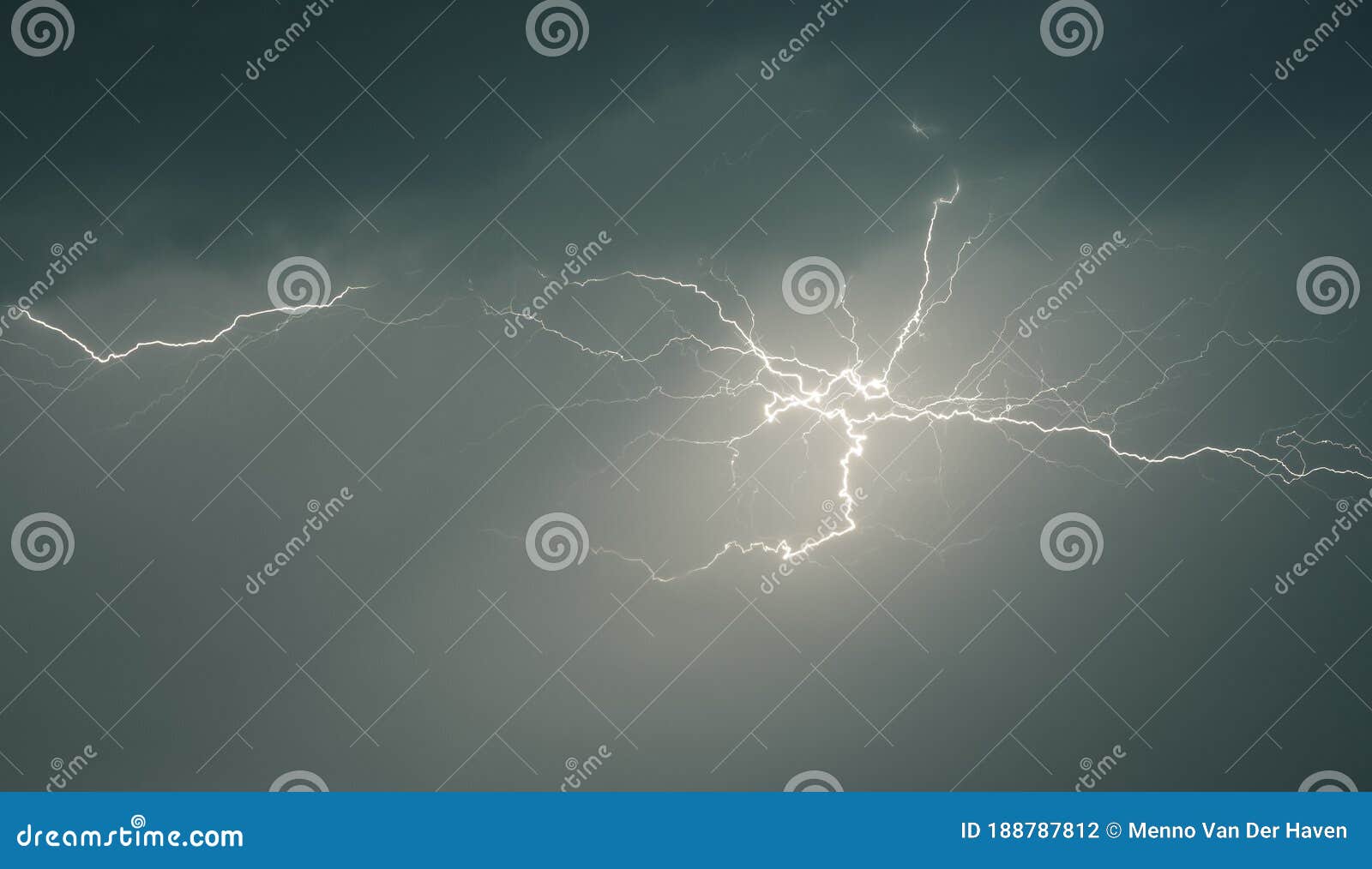 Fierce Lightnings Split through the Air Stock Photo - Image of bolt ...