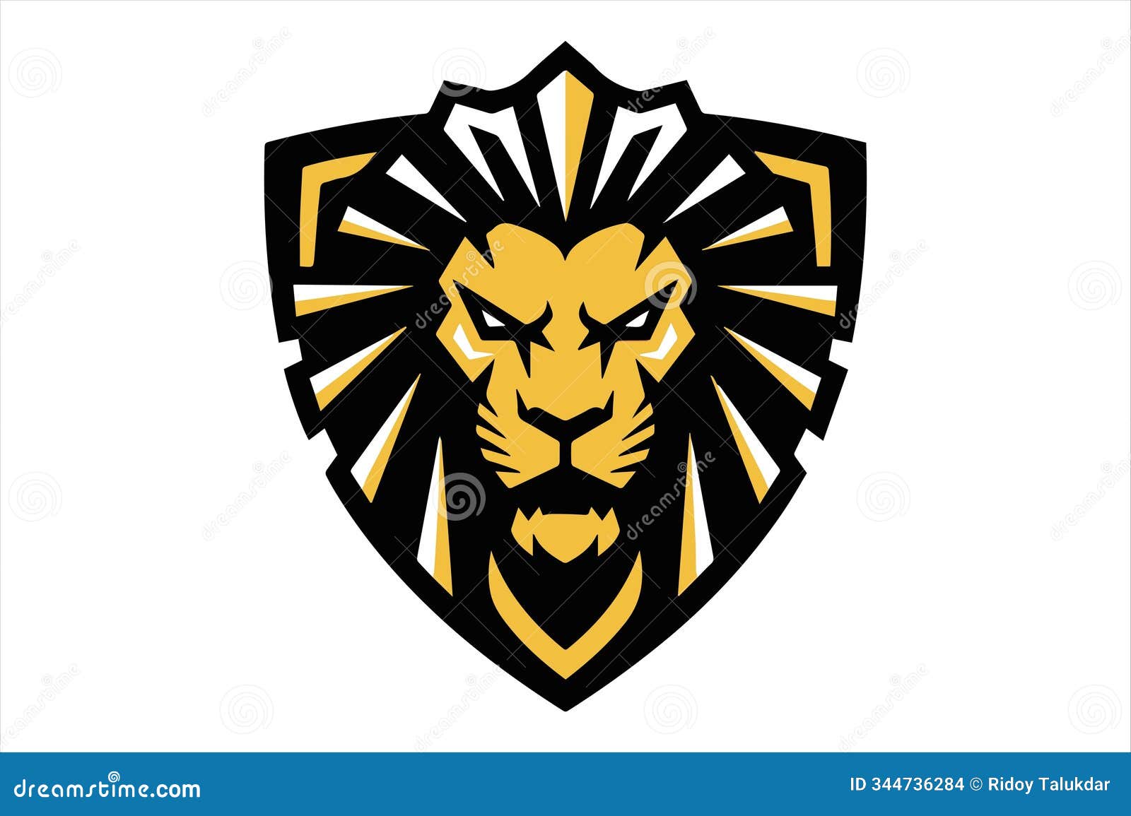 Fierce Lion Sports Mascot Logo Dynamic Vector Design Stock Vector ...