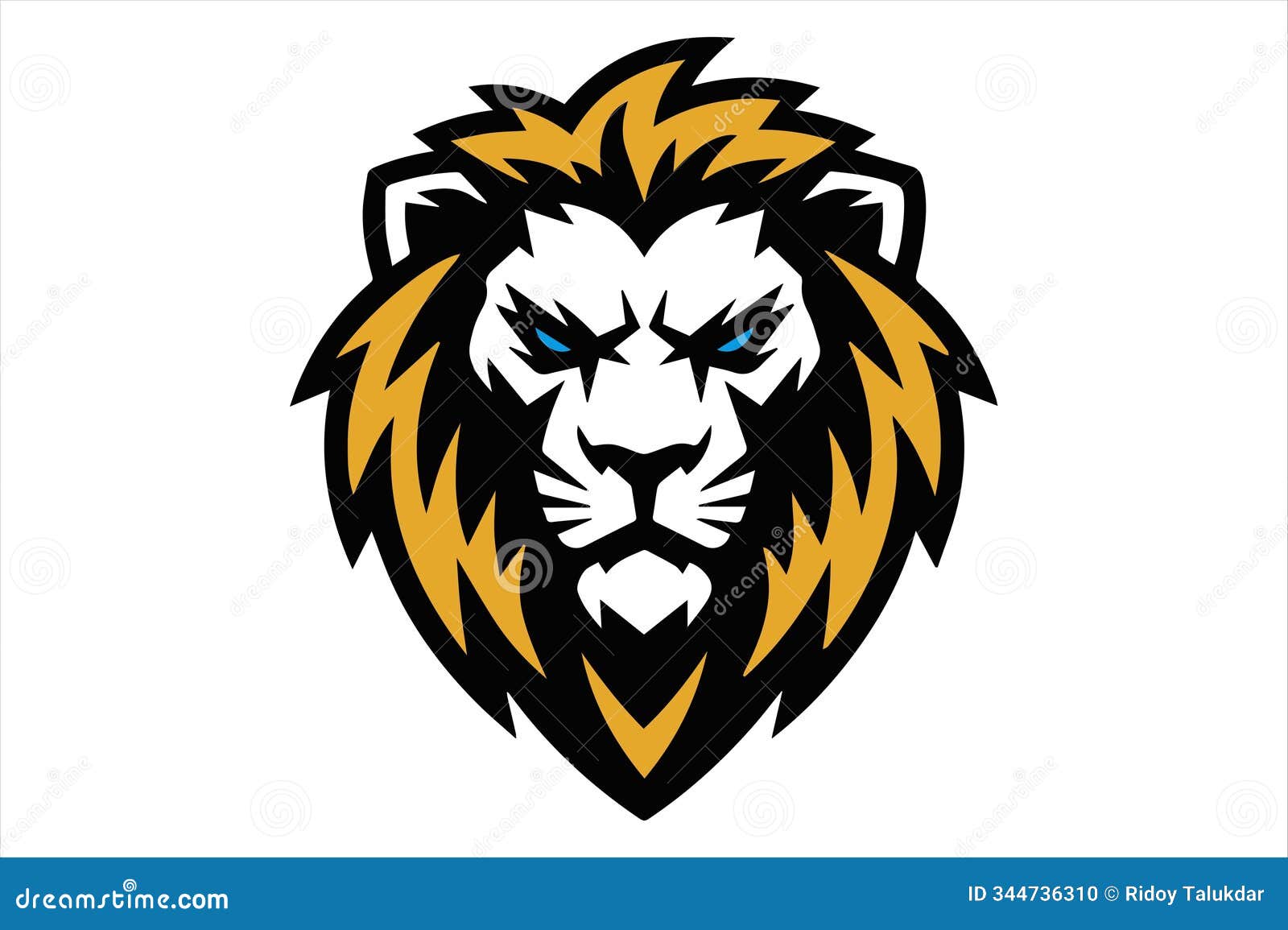 Fierce Lion Sports Mascot Logo Dynamic Vector Design Stock Vector ...