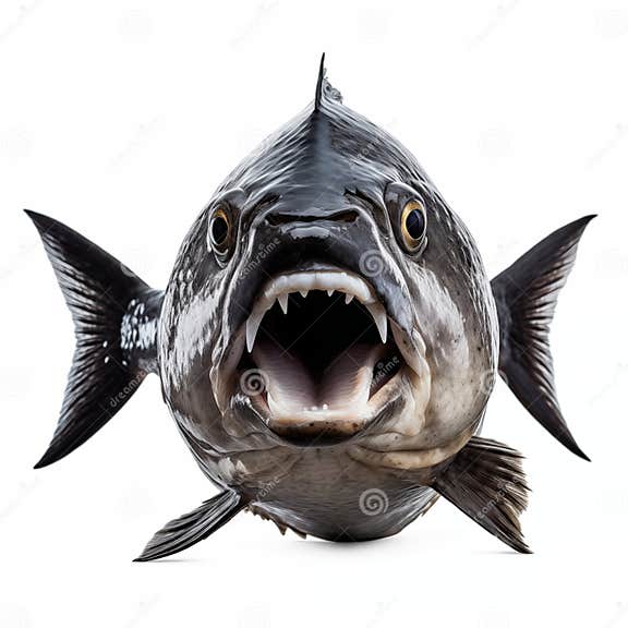 A Fierce-looking Fish with Sharp Teeth Displaying an Open Mouth in ...