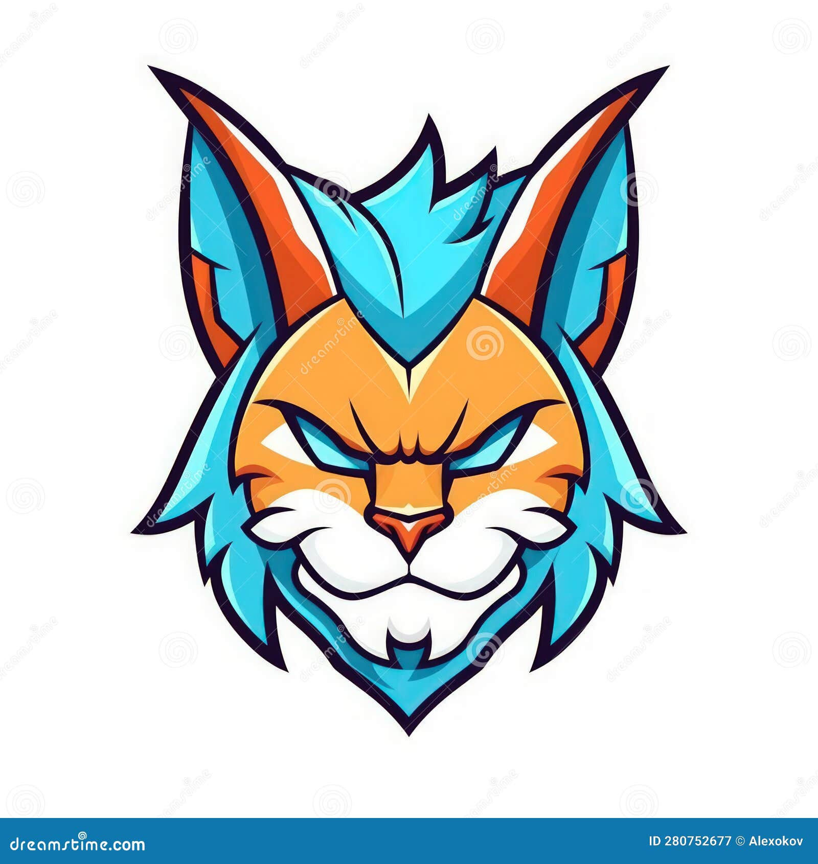 Fierce Lynx Esports Logo on White Background . Stock Illustration ...