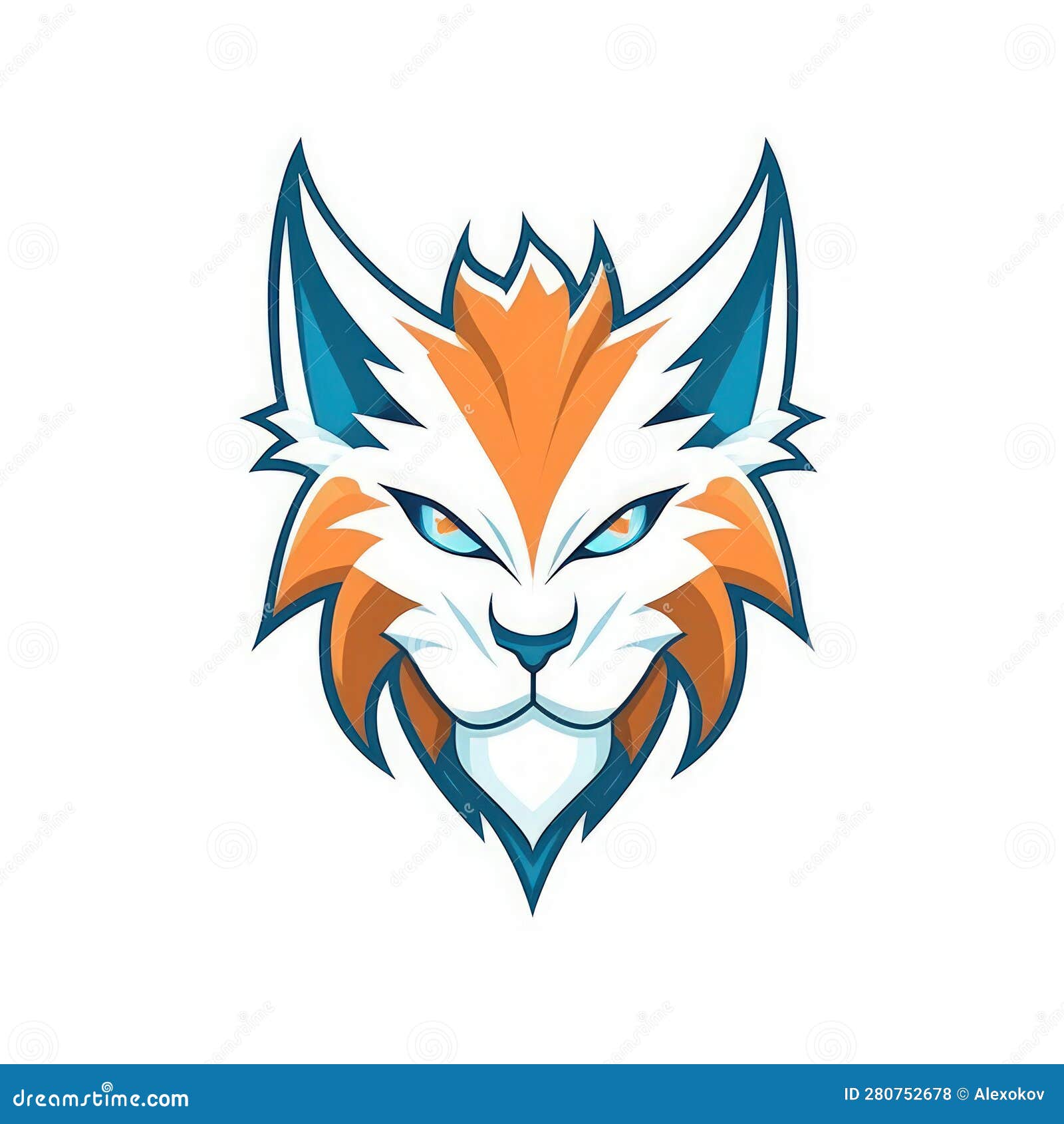 Fierce Lynx Esports Logo on White Background . Stock Illustration ...