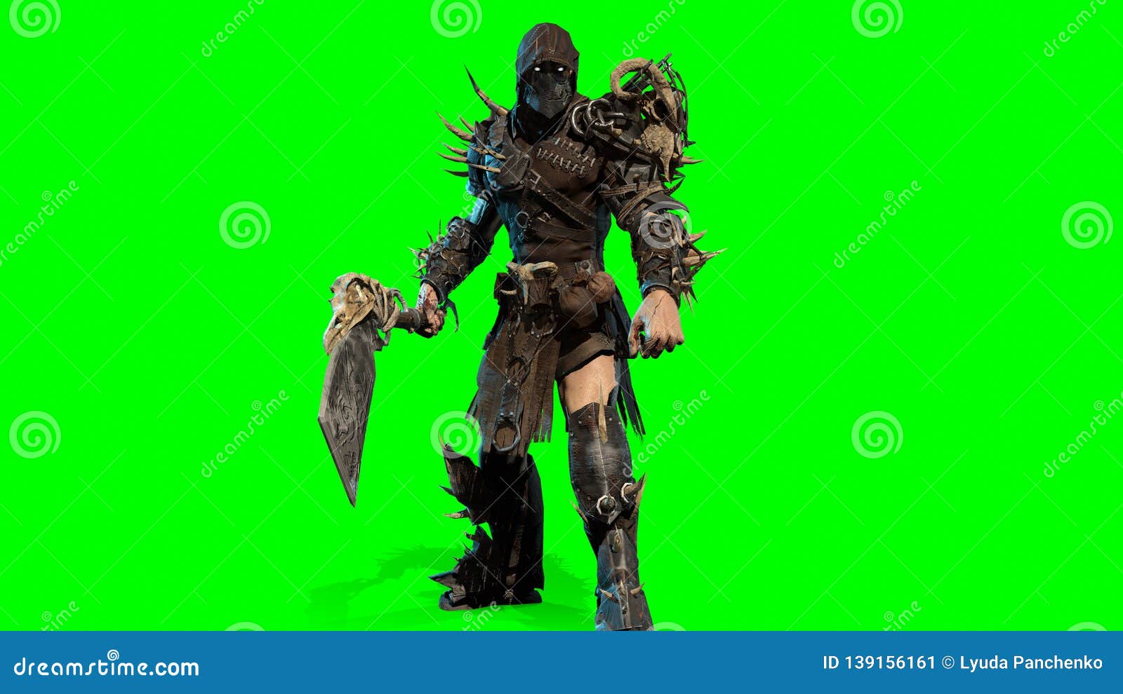 Fierce Orc Fighter 3d Render Stock Illustration - Illustration of ...