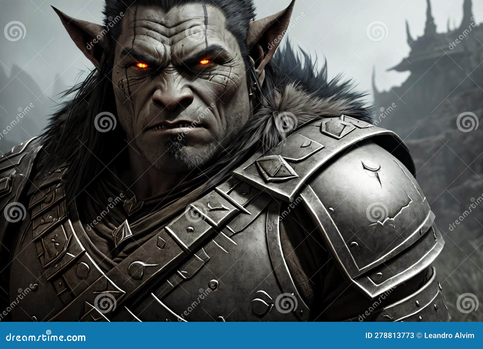 Fierce Orc Warrior a Perfect RPG Avatar and Token.AI Generated Stock ...