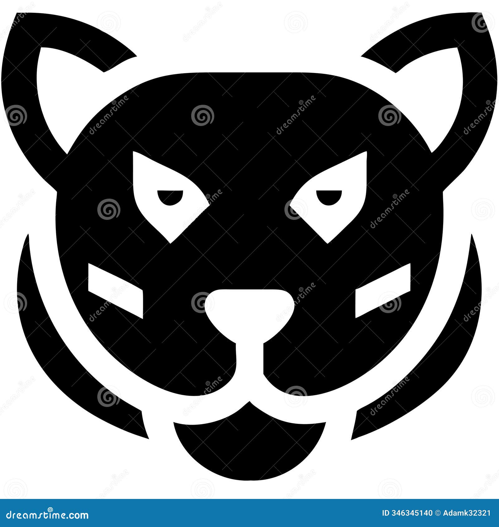 Fierce Panther Face Vector Art For Logos And Graphic Design Projects ...