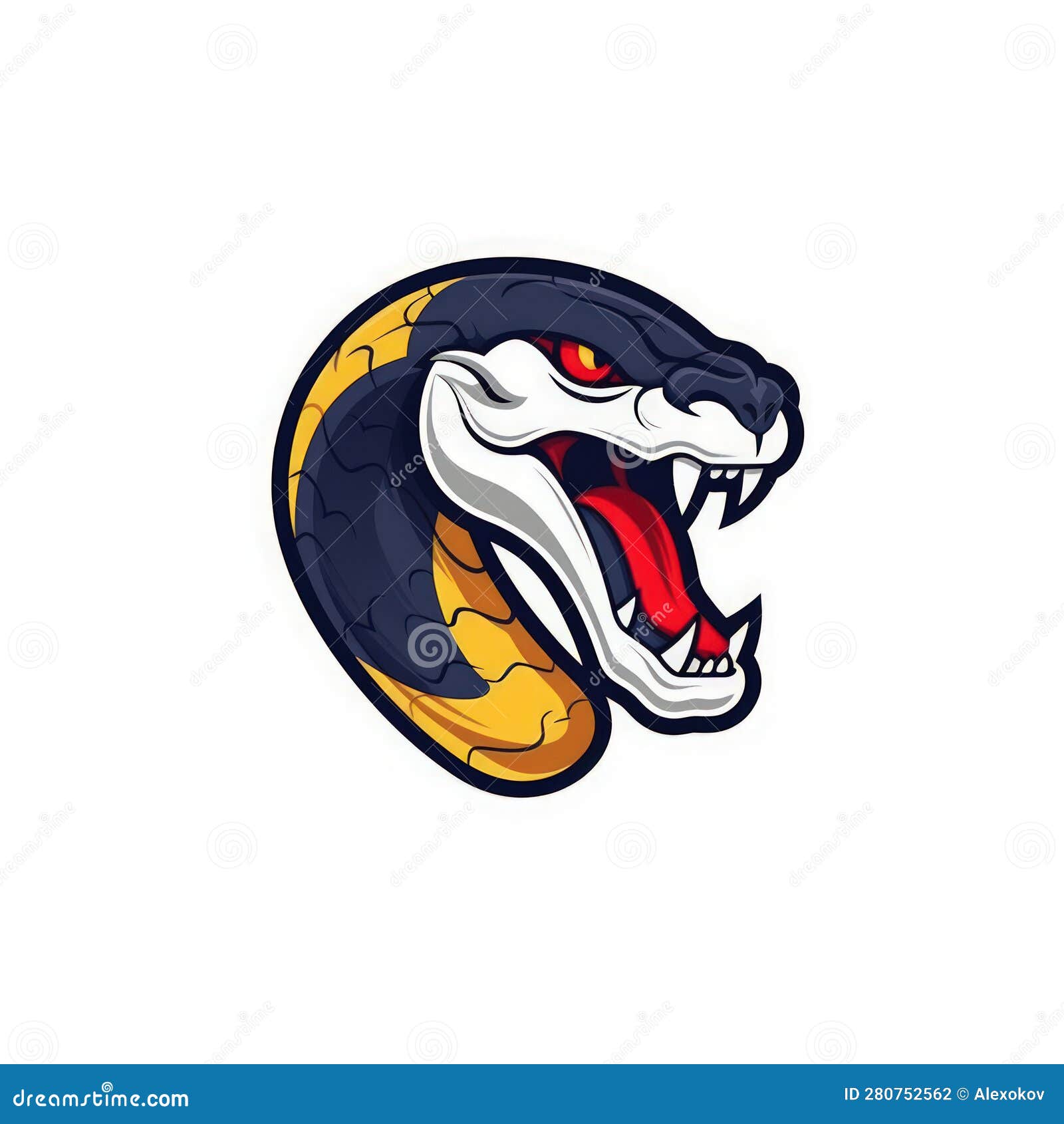 Fierce Snake Esports Logo on White Background . Stock Illustration ...