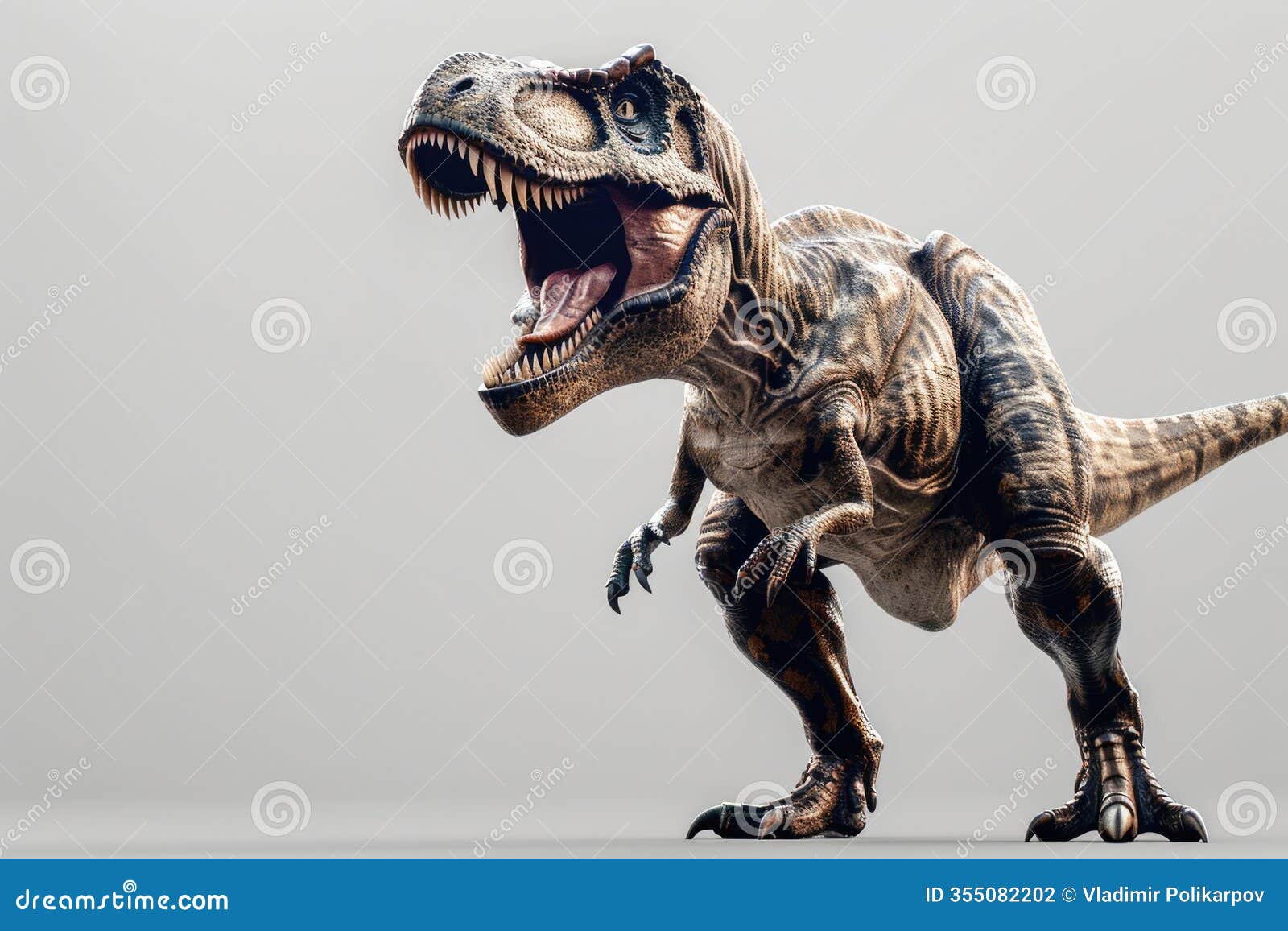 A Fierce T-Rex Dinosaur Roaring Loudly. Perfect for Educational ...
